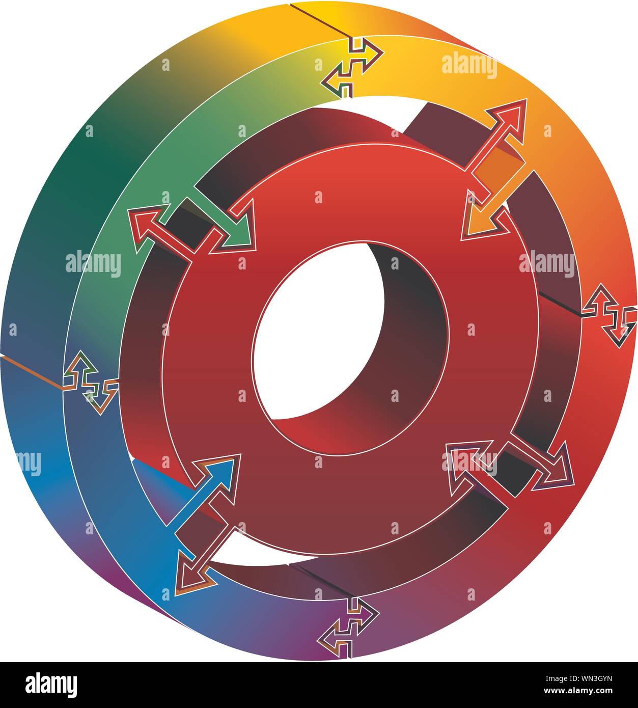 Process Circle Diagram Stock Vector Image & Art - Alamy
