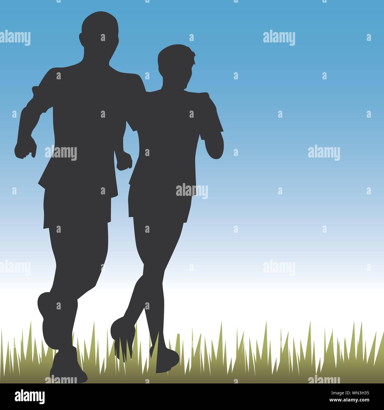Father Son Runners Stock Vector Image & Art - Alamy