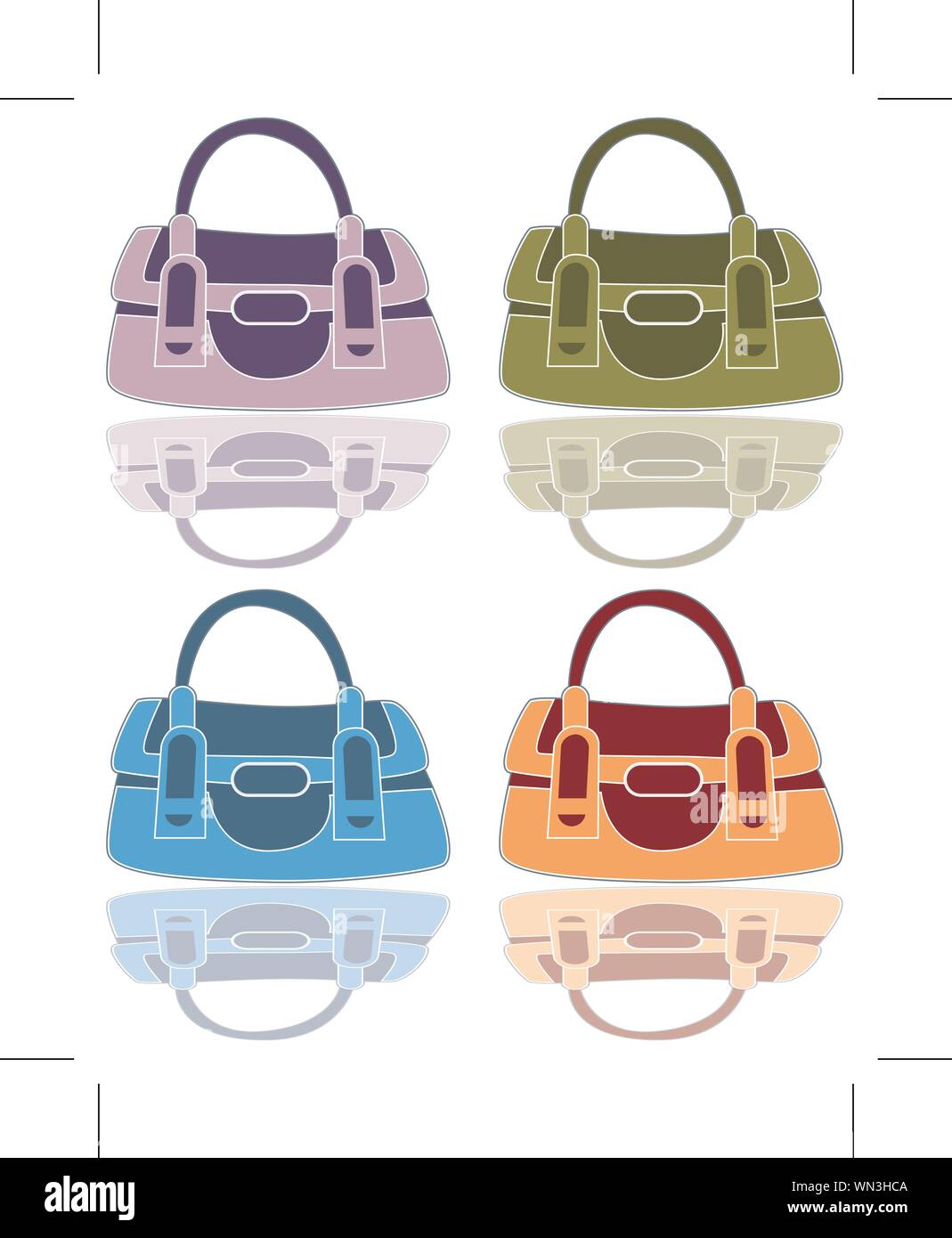 Blue purses Stock Vector Images - Alamy