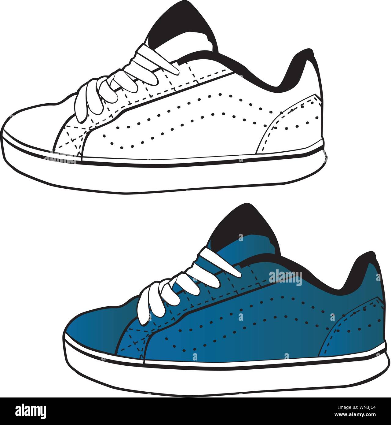 Blue athletic shoe icon Stock Vector Images - Alamy