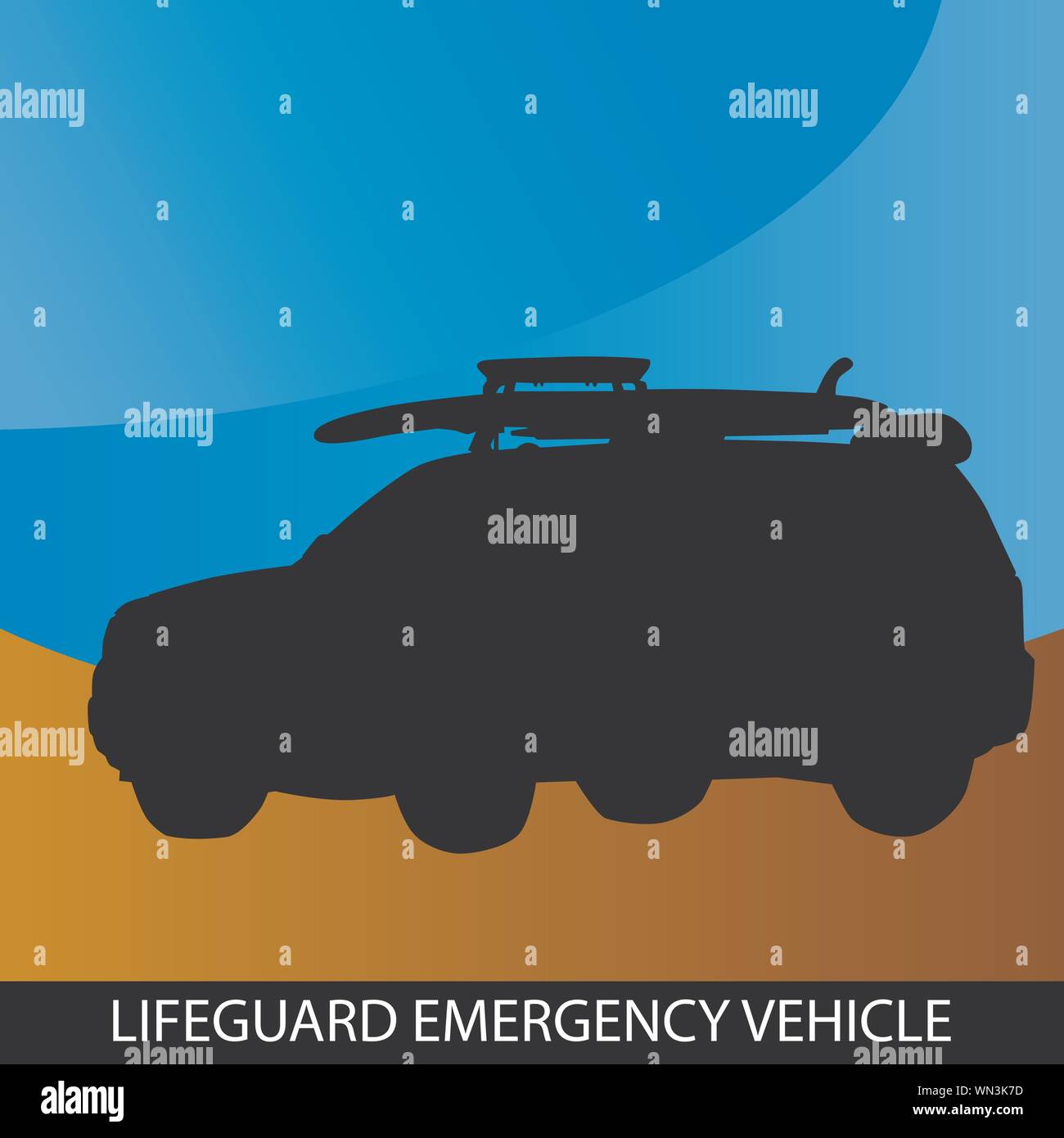 Lifeguard Emergency Vehicle Stock Vector Image & Art - Alamy