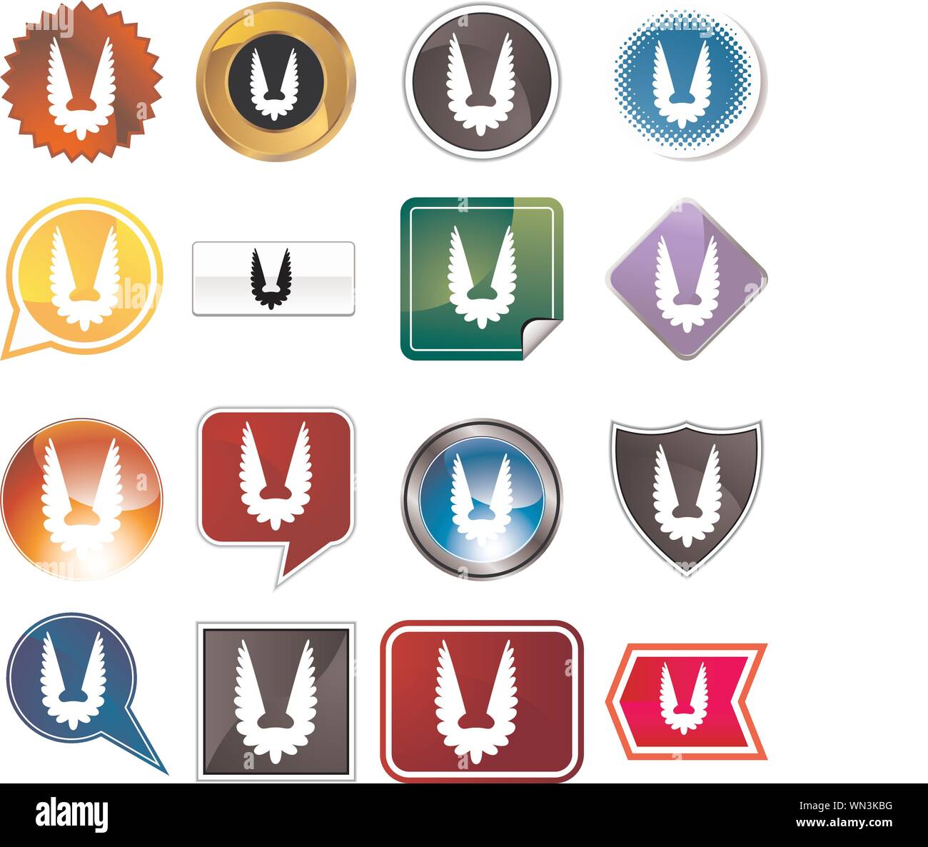 Angel Wing Variety Set Stock Vector Image & Art - Alamy