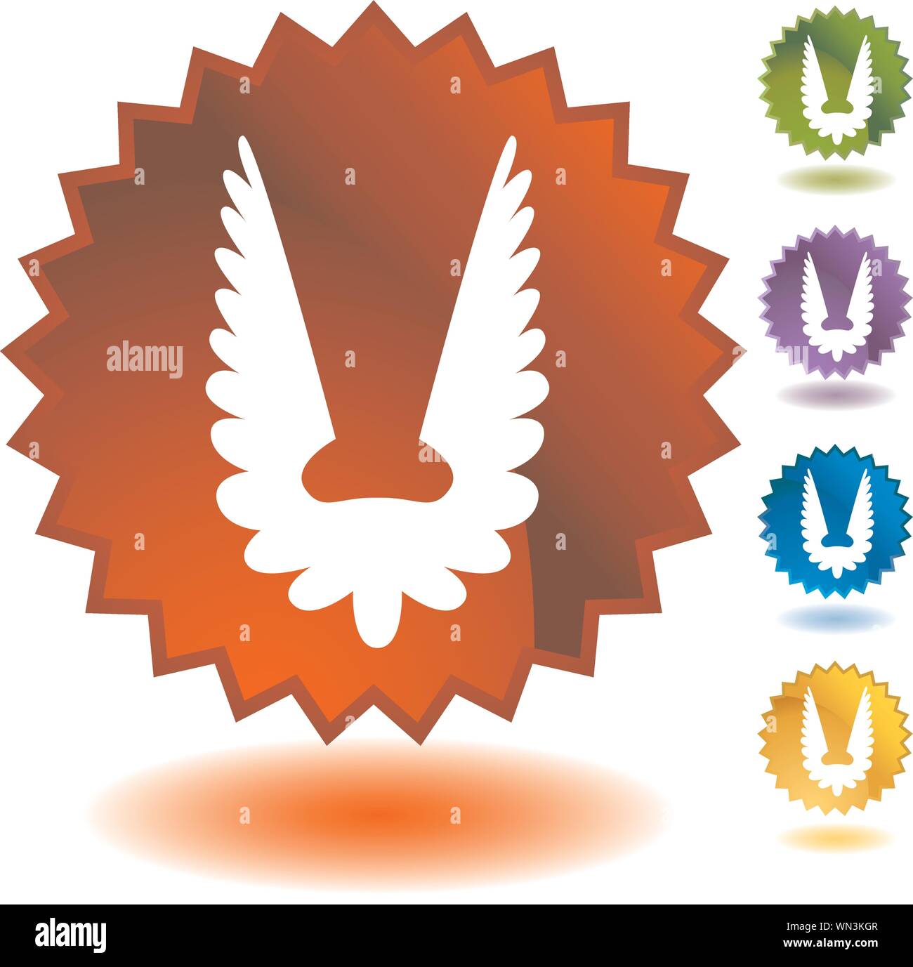 Wings Seal Button Set Stock Vector Image & Art - Alamy