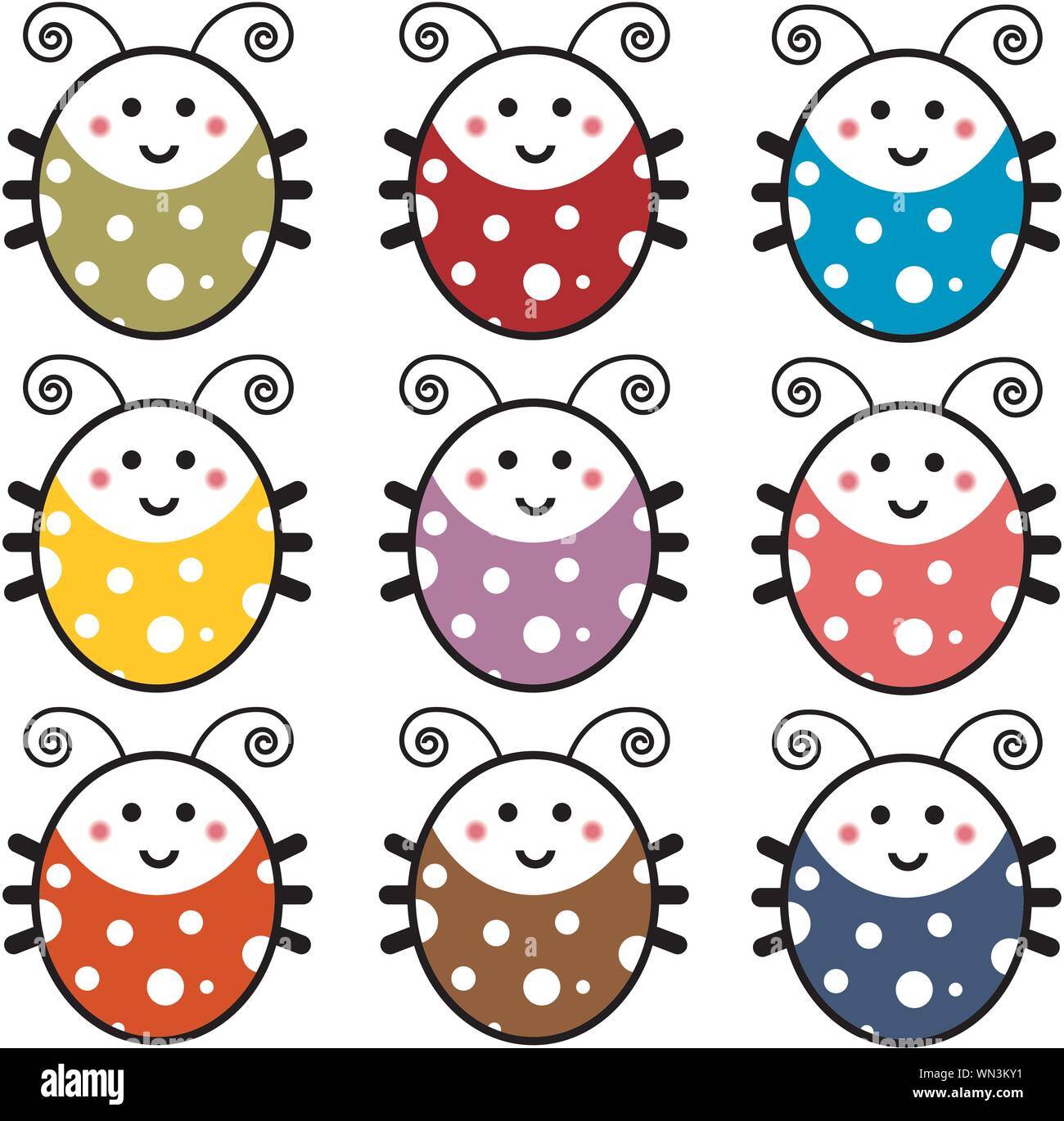 Insects white spots Stock Vector Images - Alamy