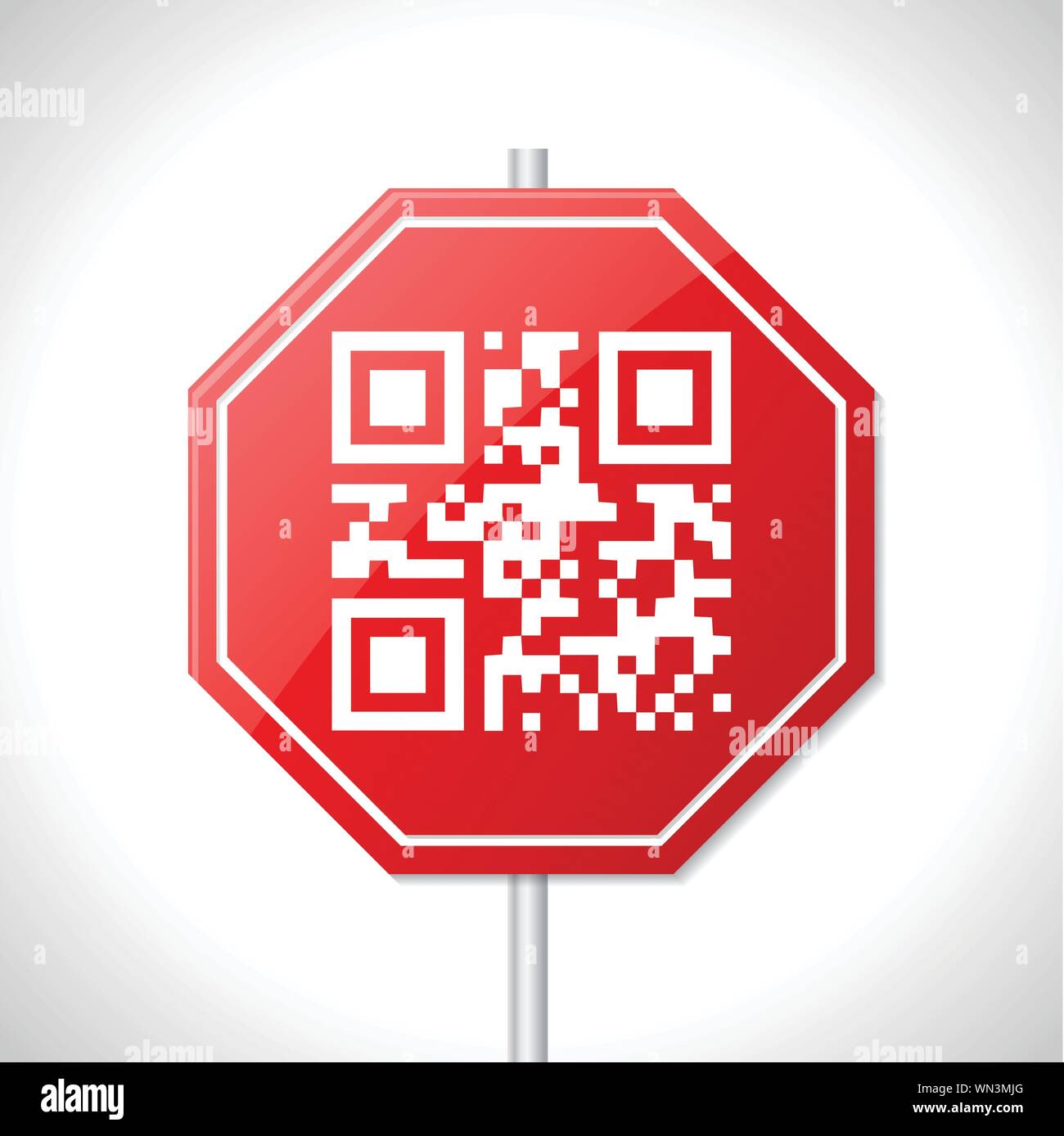 Stop sign design with qr code Stock Vector Image & Art - Alamy