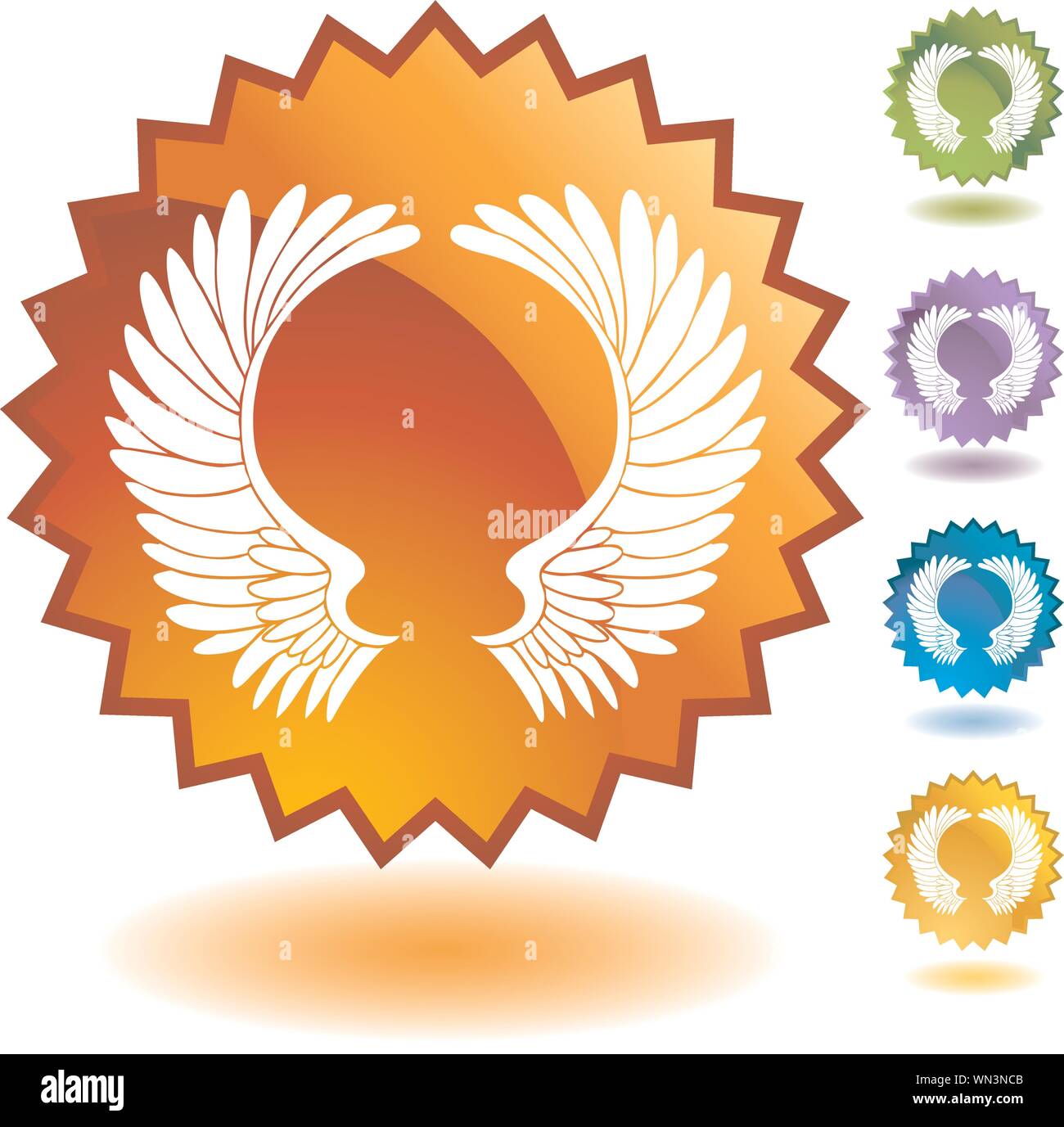 Seal Set - Wings Stock Vector Image & Art - Alamy