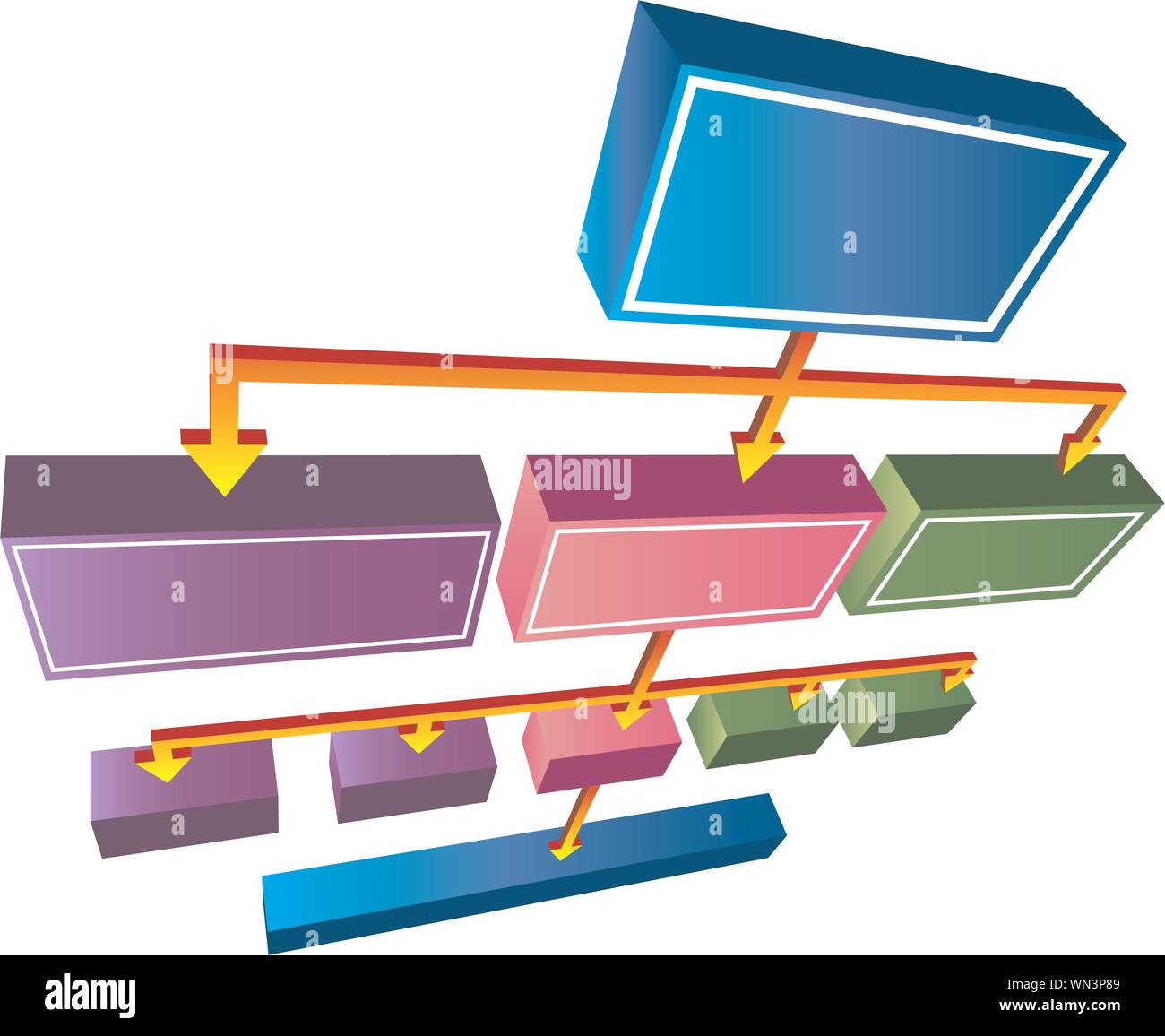Isometric Organizational Chart Stock Vector Image & Art - Alamy