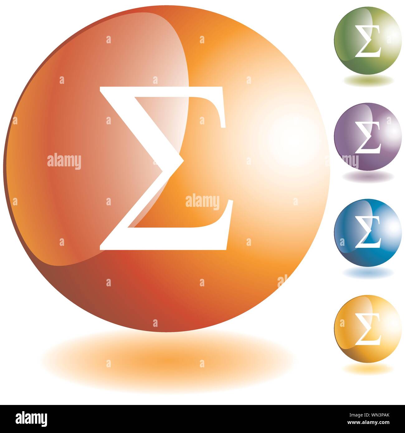 Sigma symbol vector set Cut Out Stock Images & Pictures - Alamy