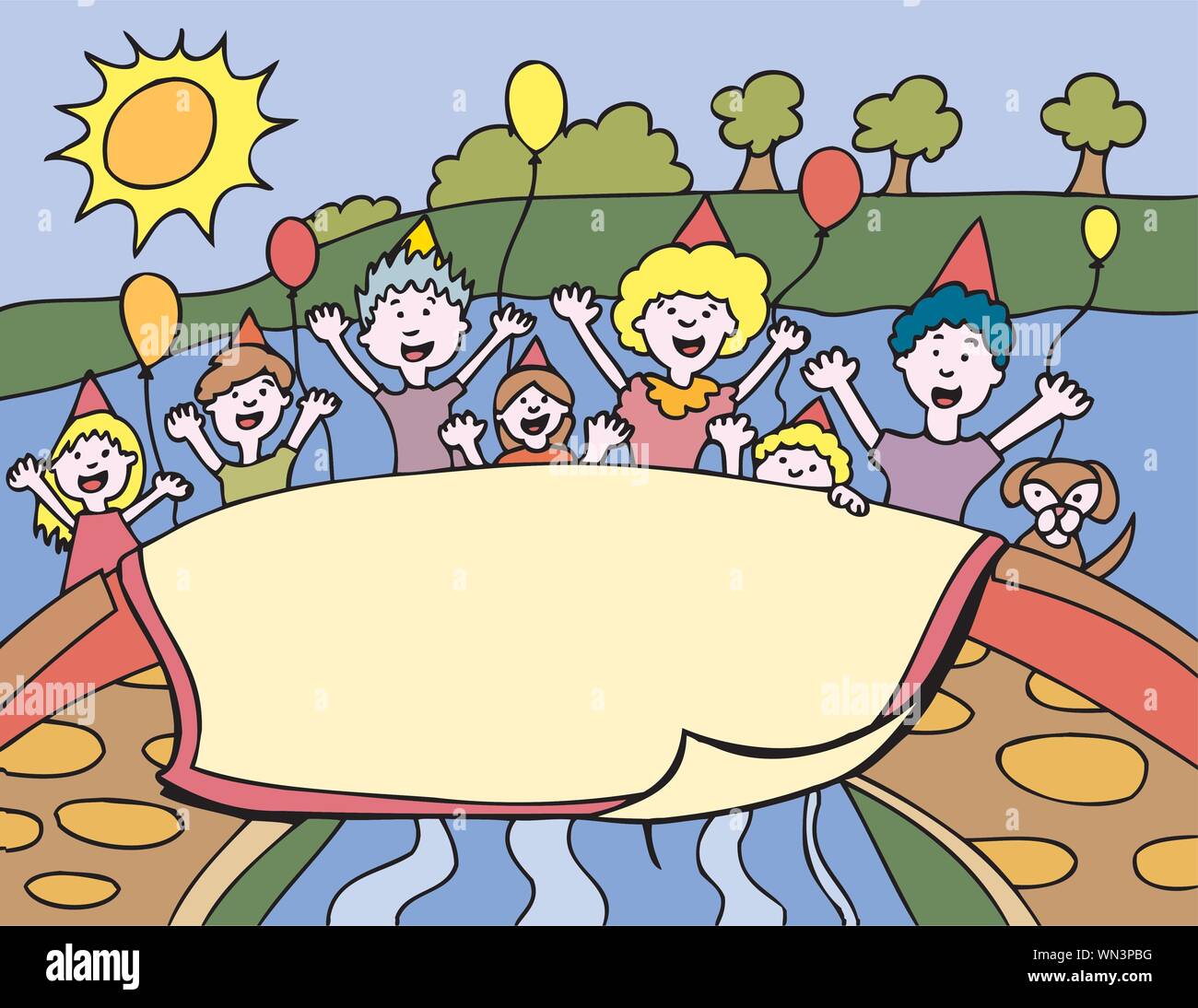 Birthday Party Banner Stock Vector Image & Art - Alamy