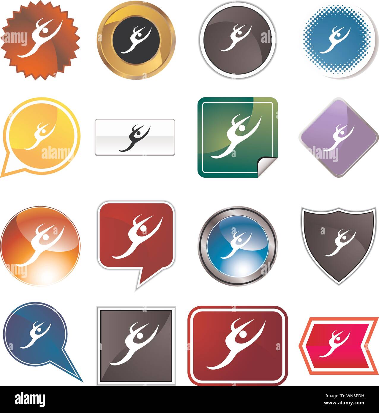 Back Arch Dancer Variety Set Stock Vector Image & Art - Alamy