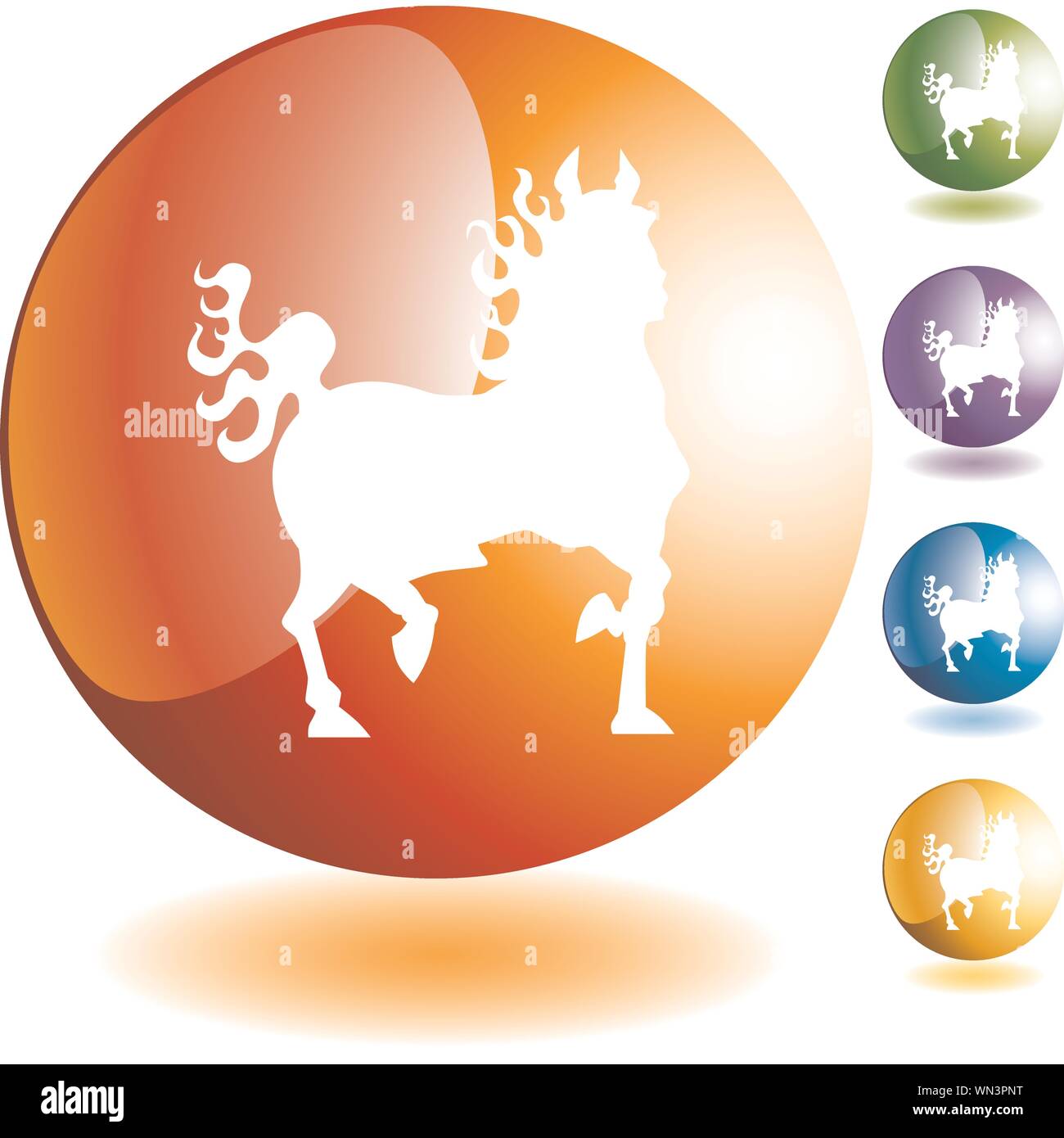 Glowing horse Cut Out Stock Images & Pictures - Alamy