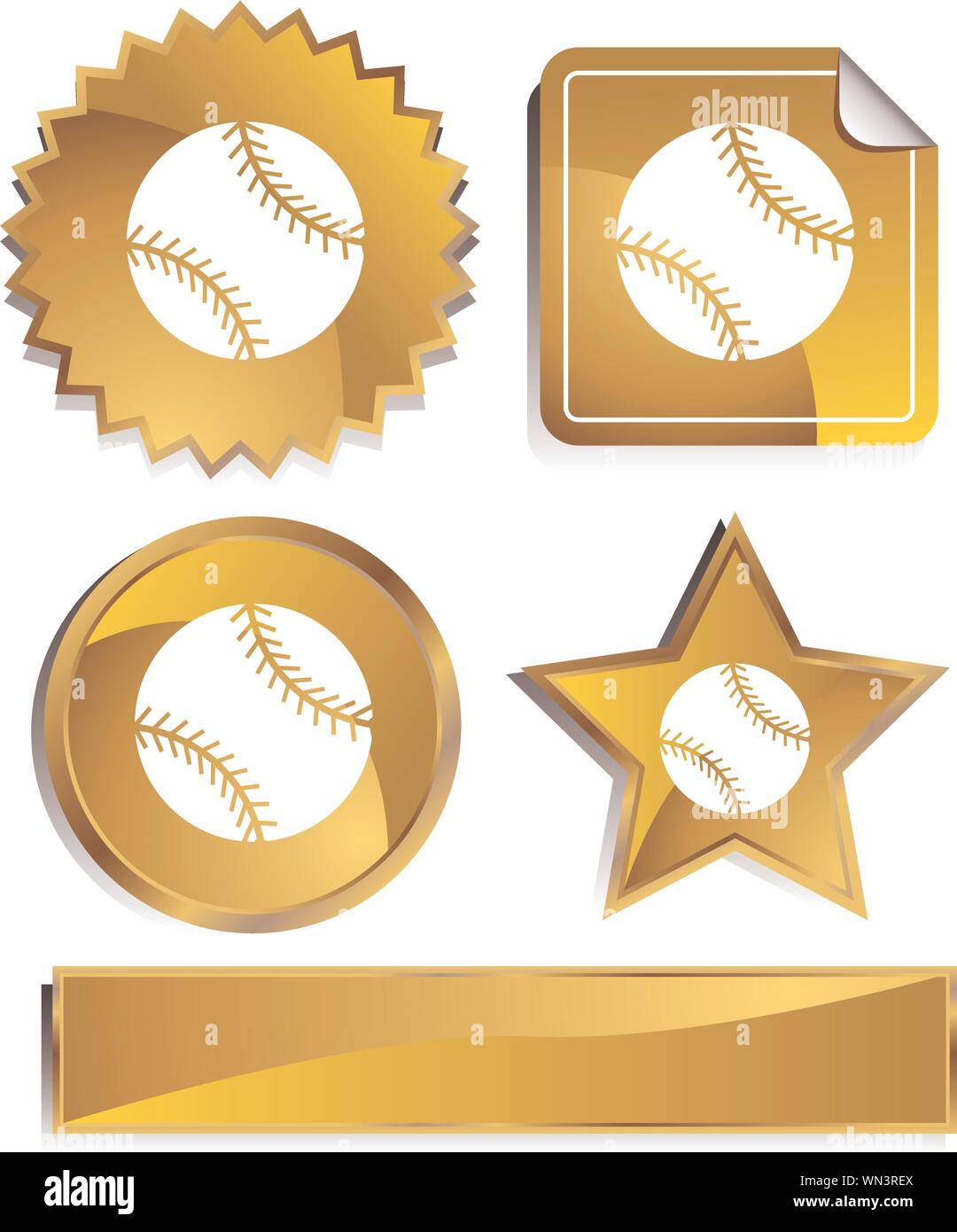 Gold - Baseball Stock Vector Image & Art - Alamy