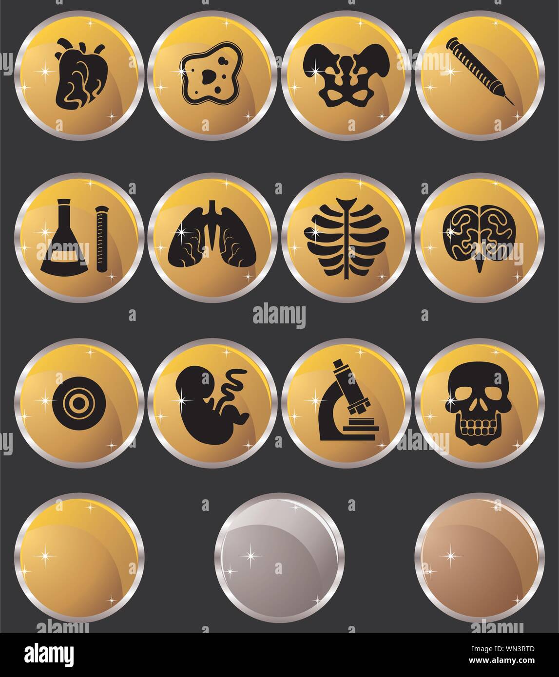 Biology Icon Set Stock Vector Image & Art - Alamy