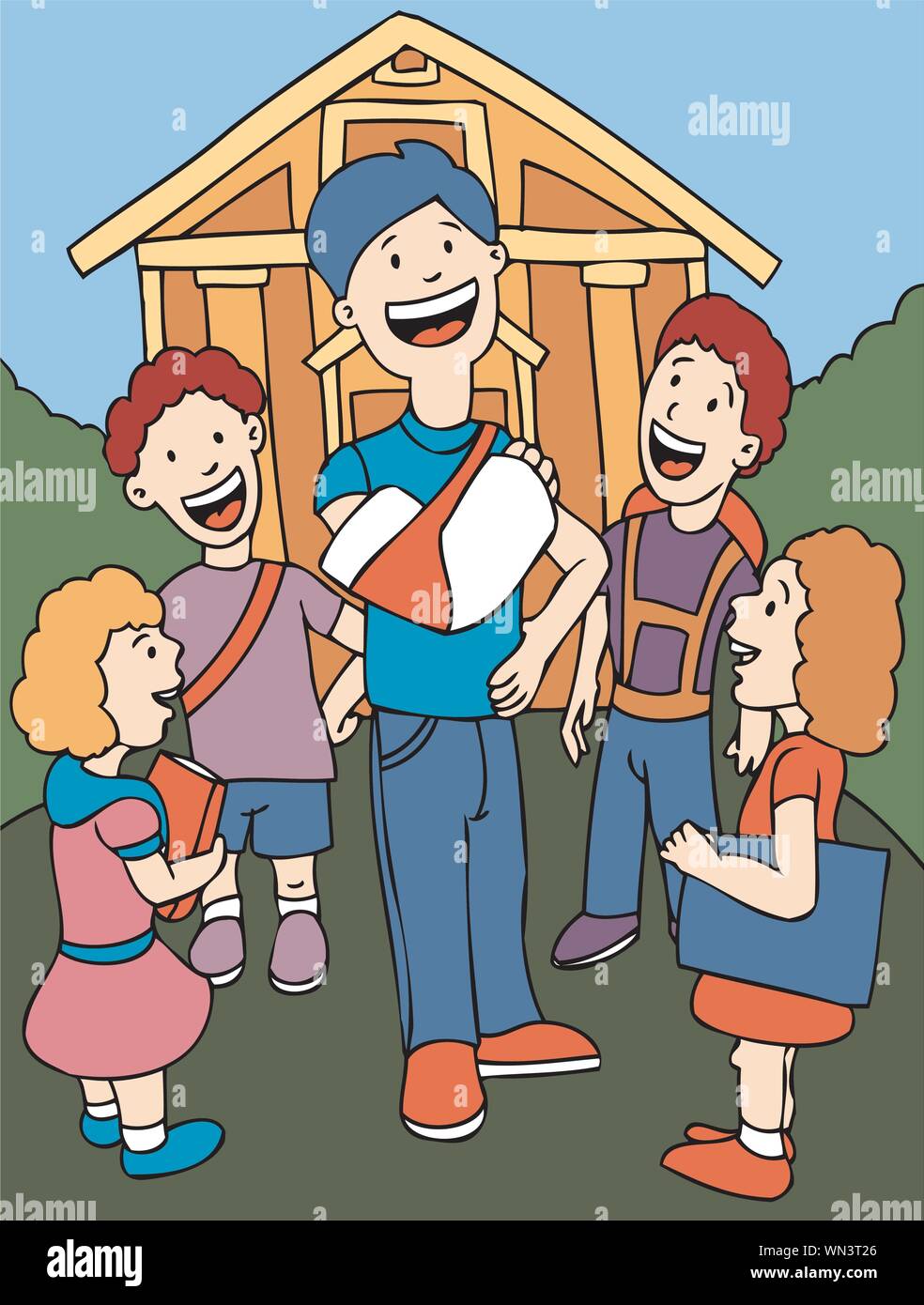 Broken shoulder illustration Stock Vector Images - Alamy