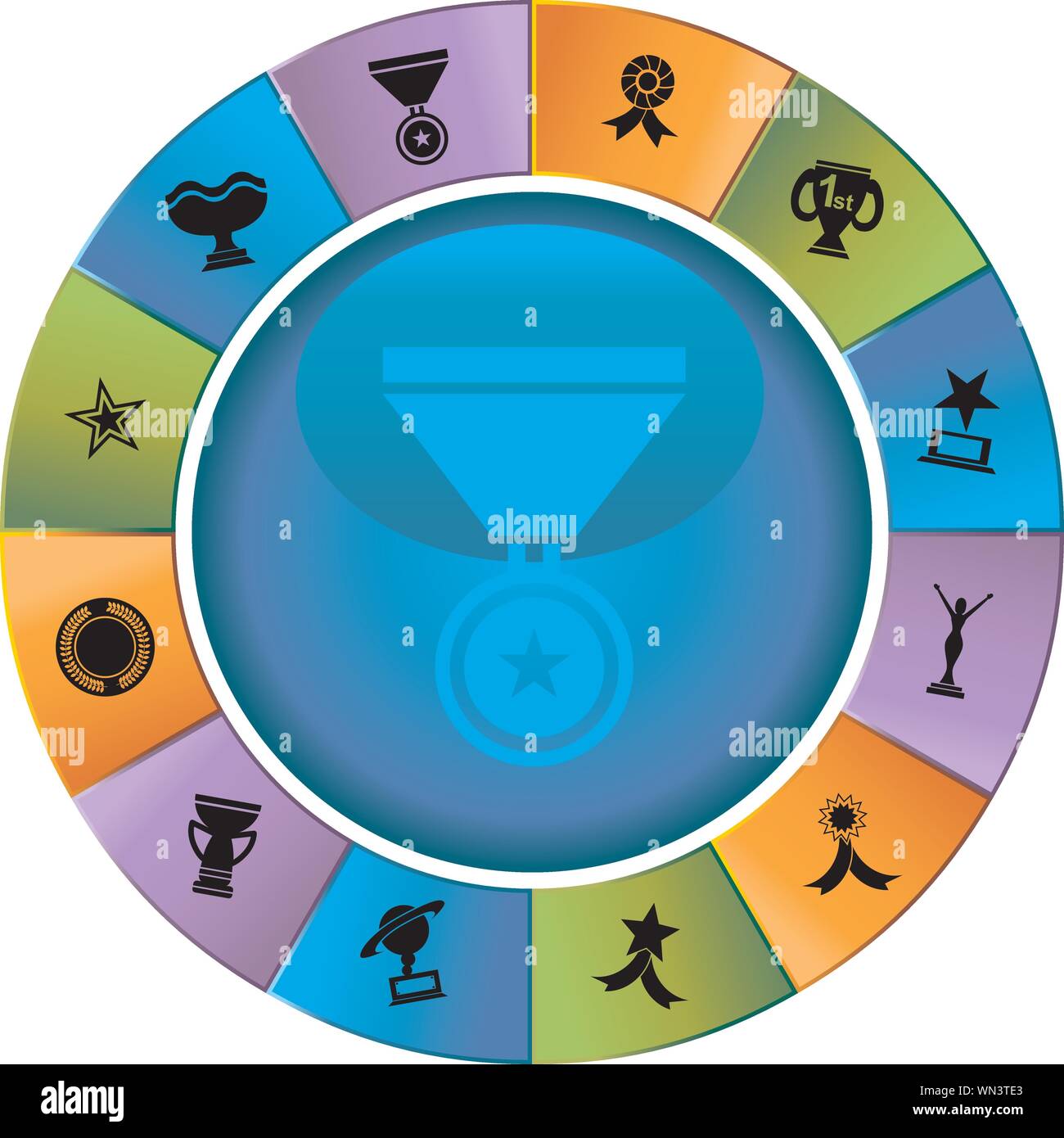 Trophy Buttons - wheel Stock Vector Image & Art - Alamy