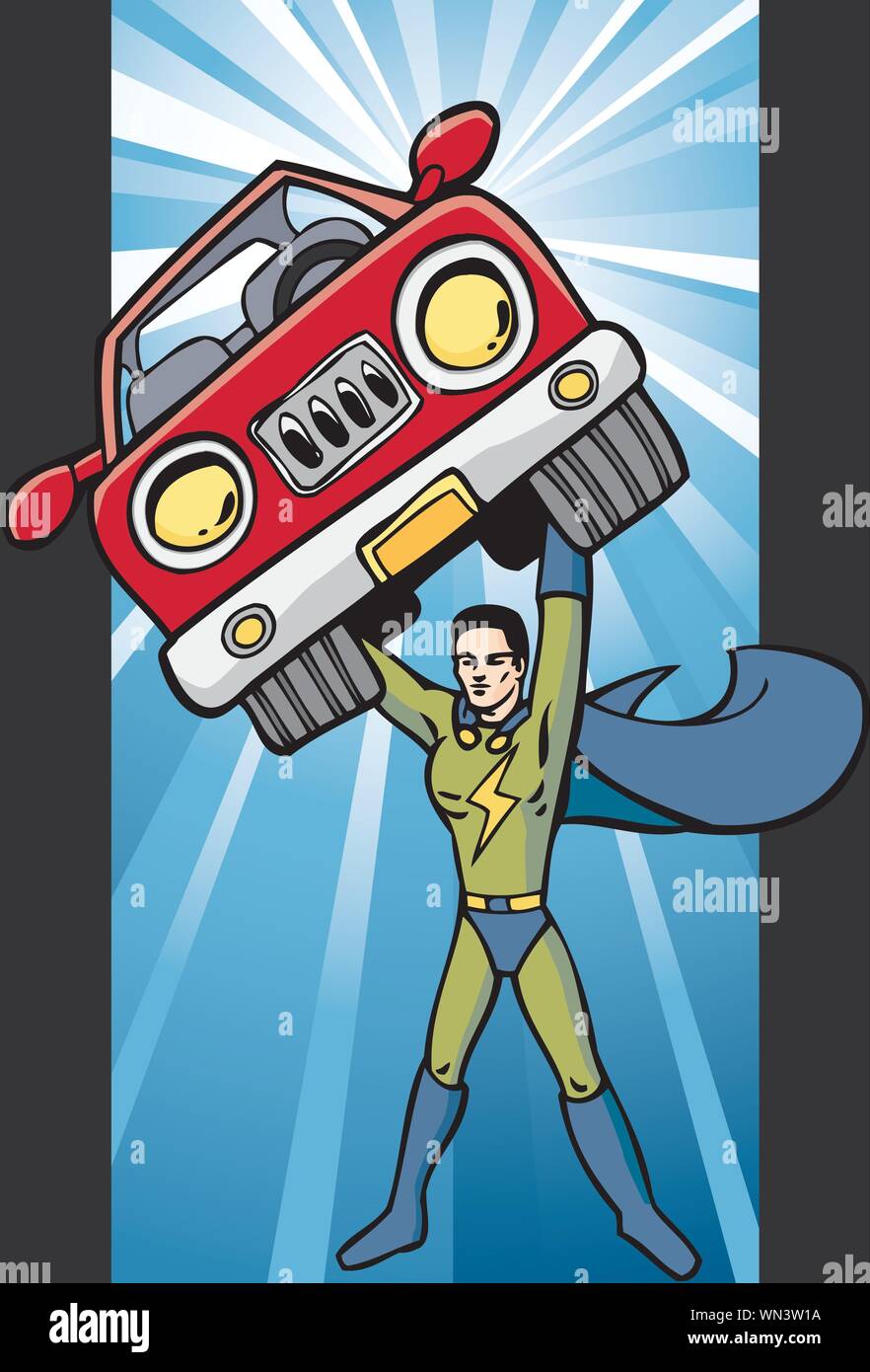 Superhero car Stock Vector Images - Alamy