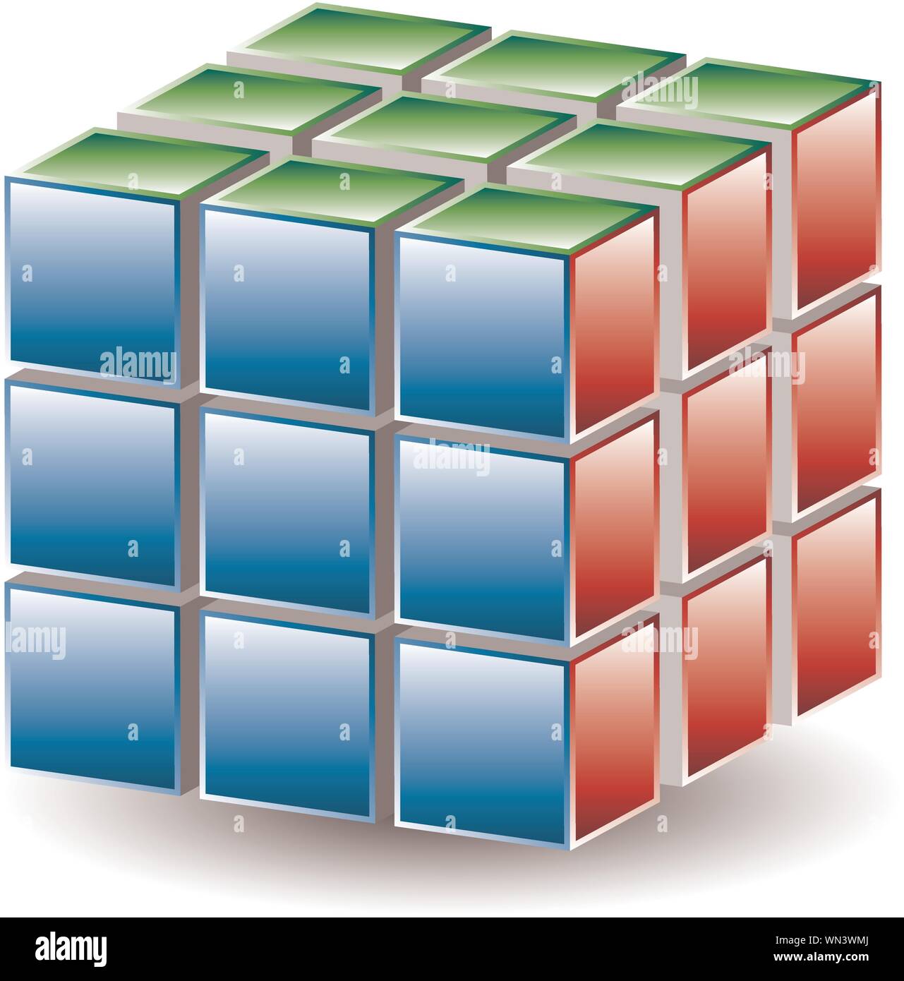 Floating cube Stock Vector Images - Alamy