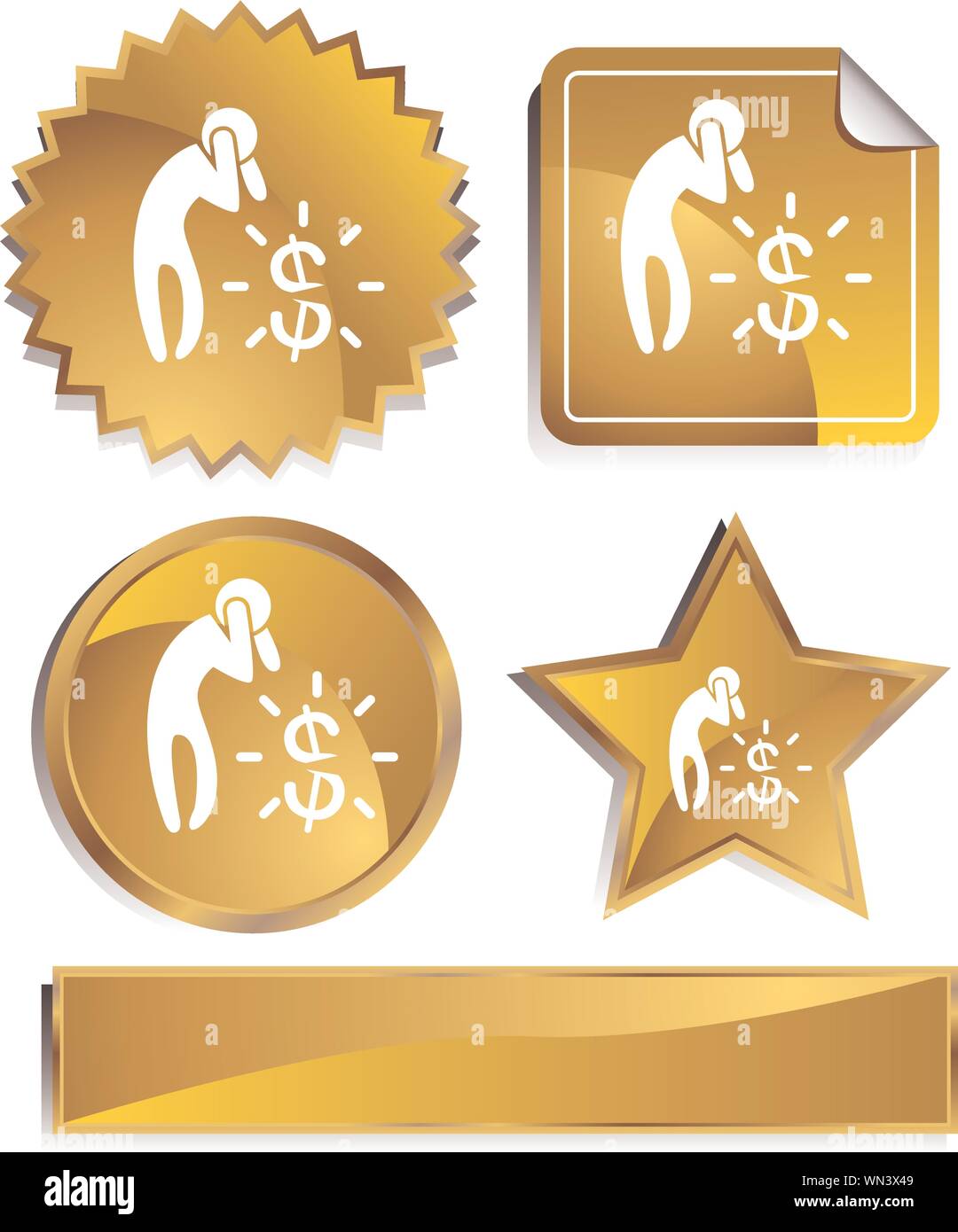 Money Problem Icon Stock Vector Image & Art - Alamy