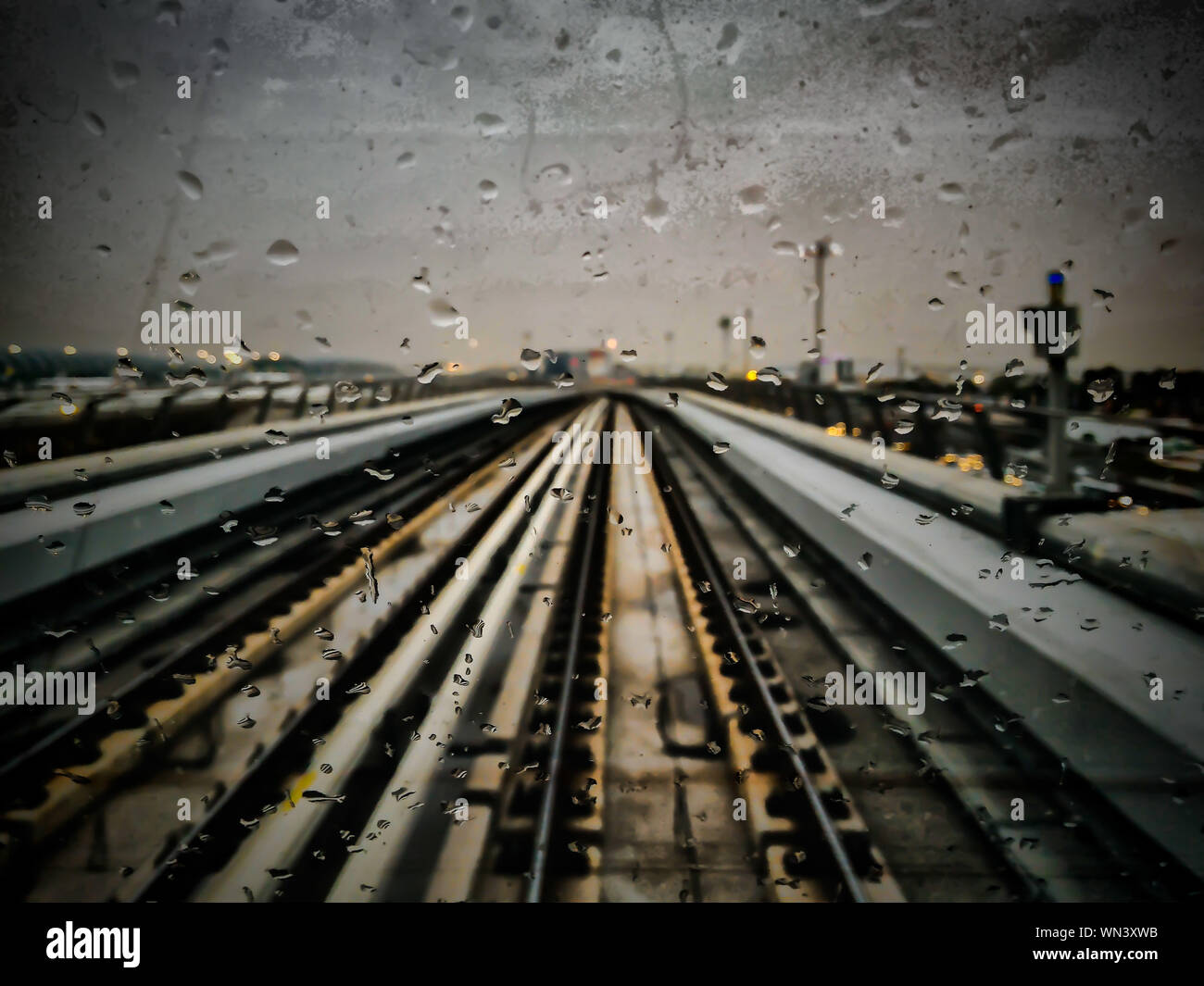 Wet Railway Track High Resolution Stock Photography and Images - Alamy