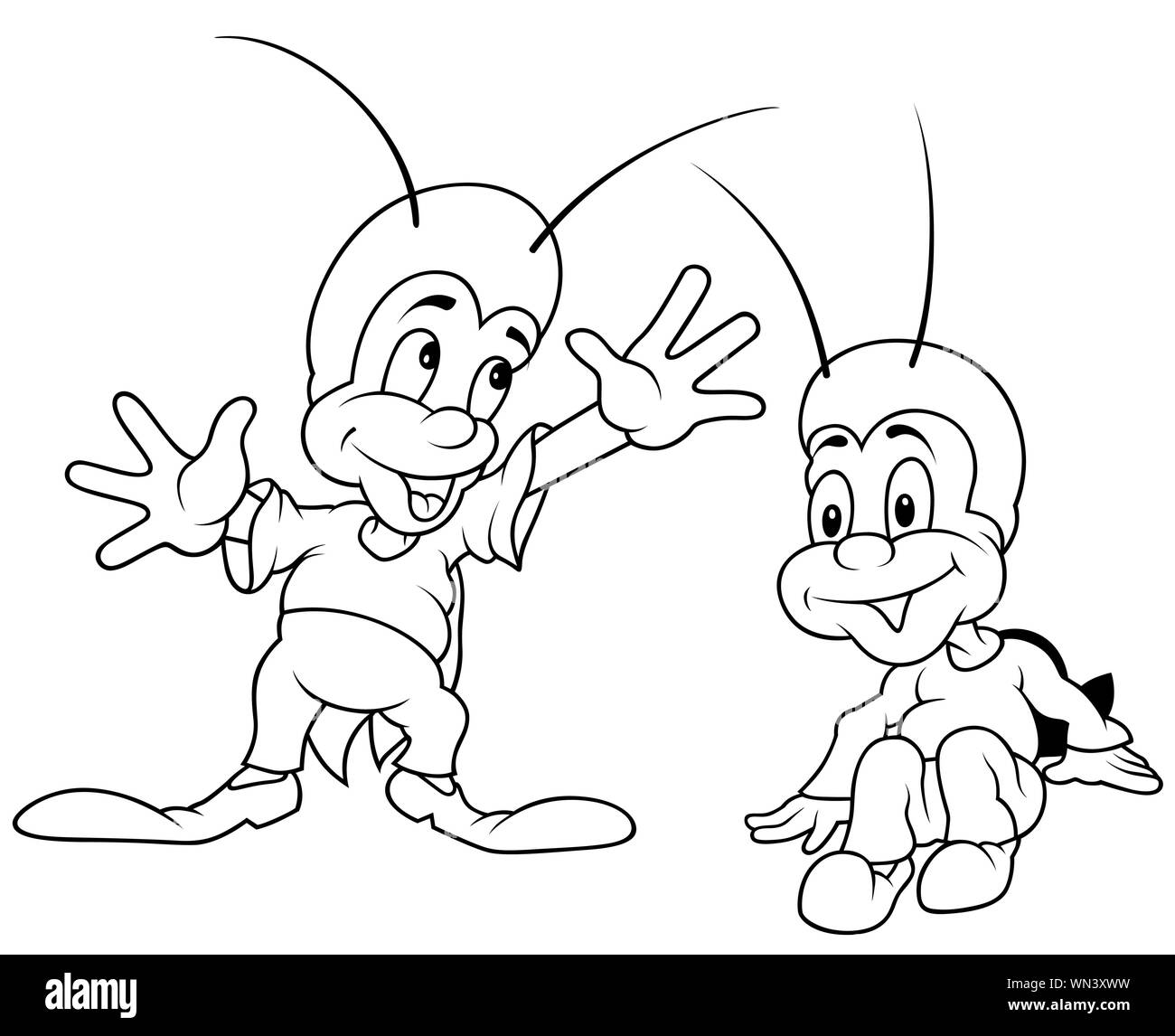 Smiling cricket clipart hi-res stock photography and images - Alamy