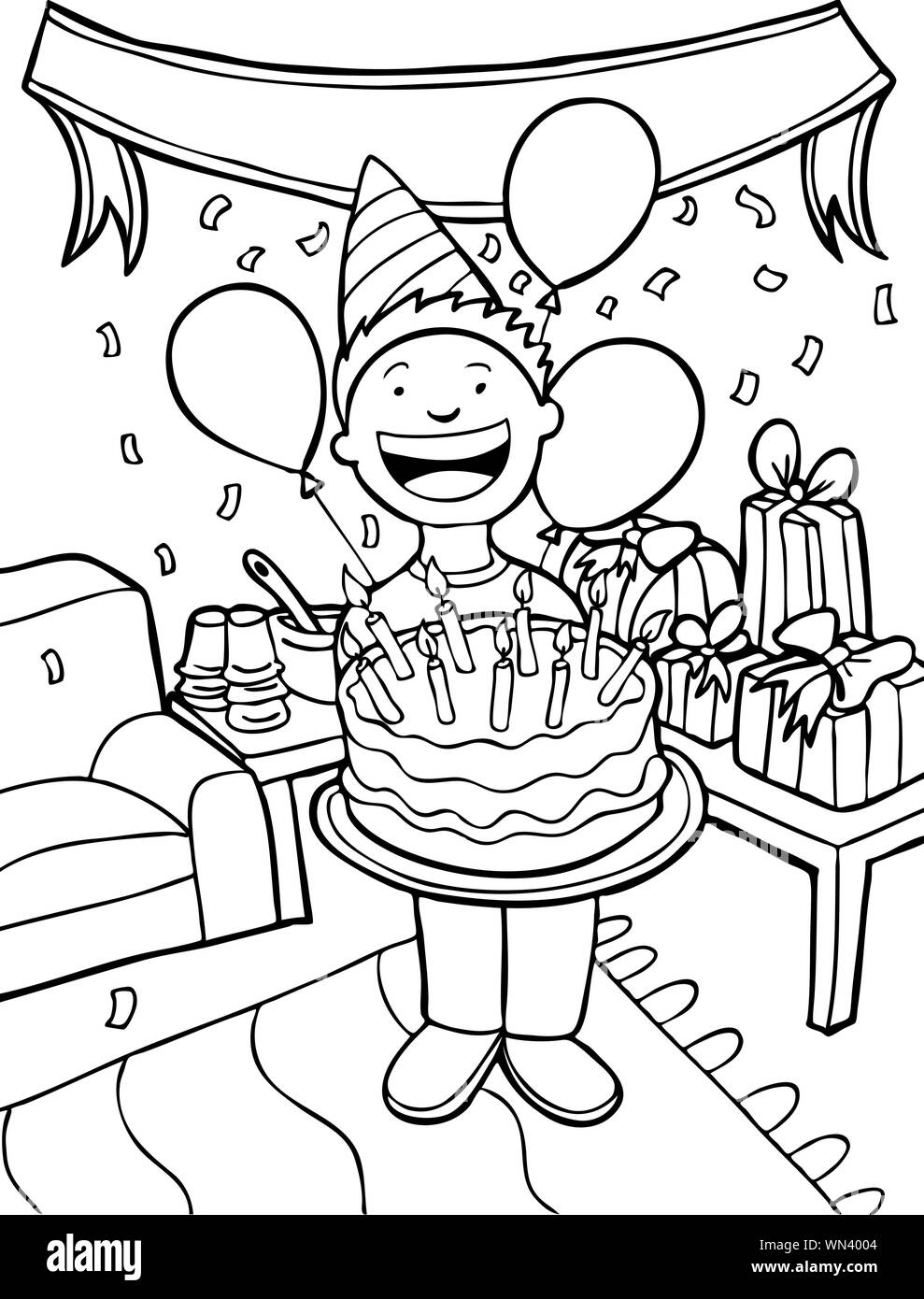 Party Time - black and white Stock Vector Image & Art - Alamy