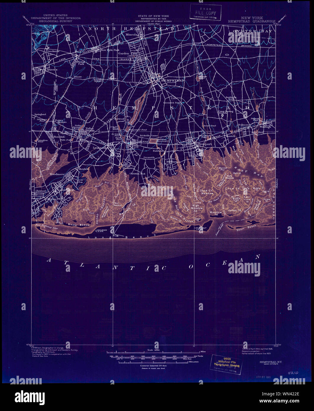 New York NY Hempstead 129888 1903 62500 Inverted Restoration Stock ...