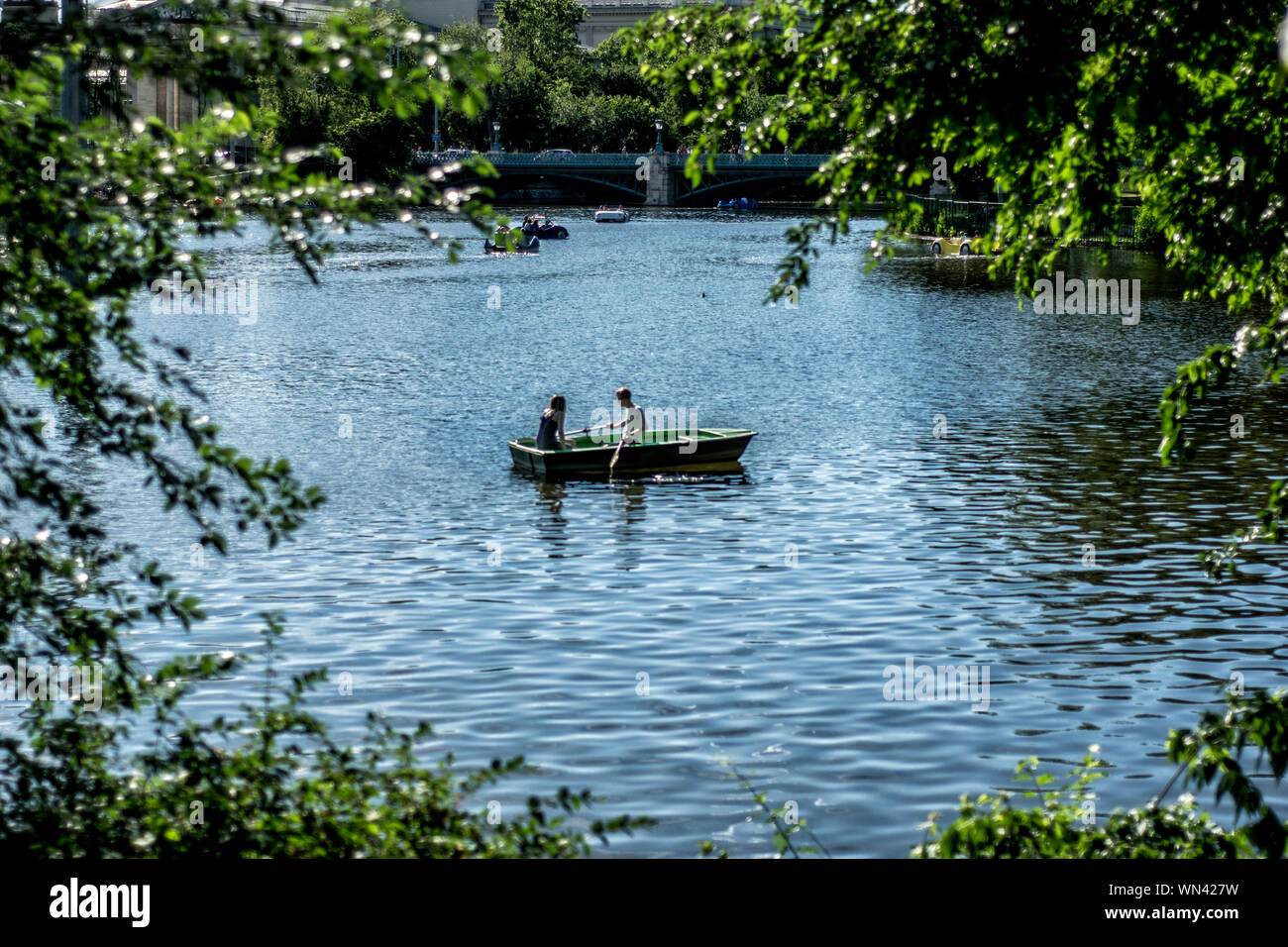 Summer day rowboat hi-res stock photography and images - Alamy