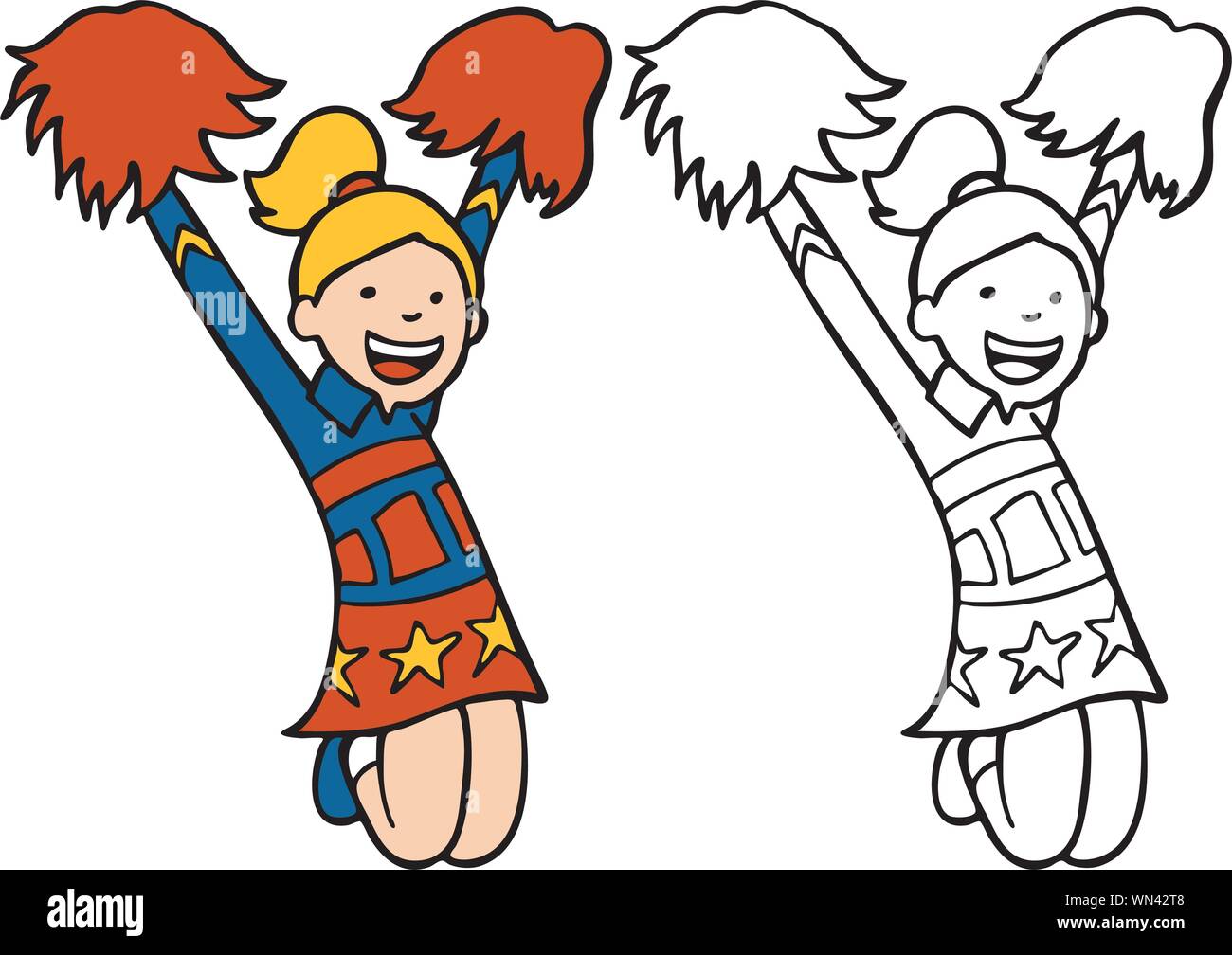 Cheerleader pom poms on Stock Vector Images - Alamy