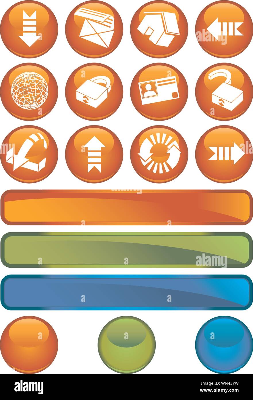 Web Themed Icon Set Stock Vector Image & Art - Alamy
