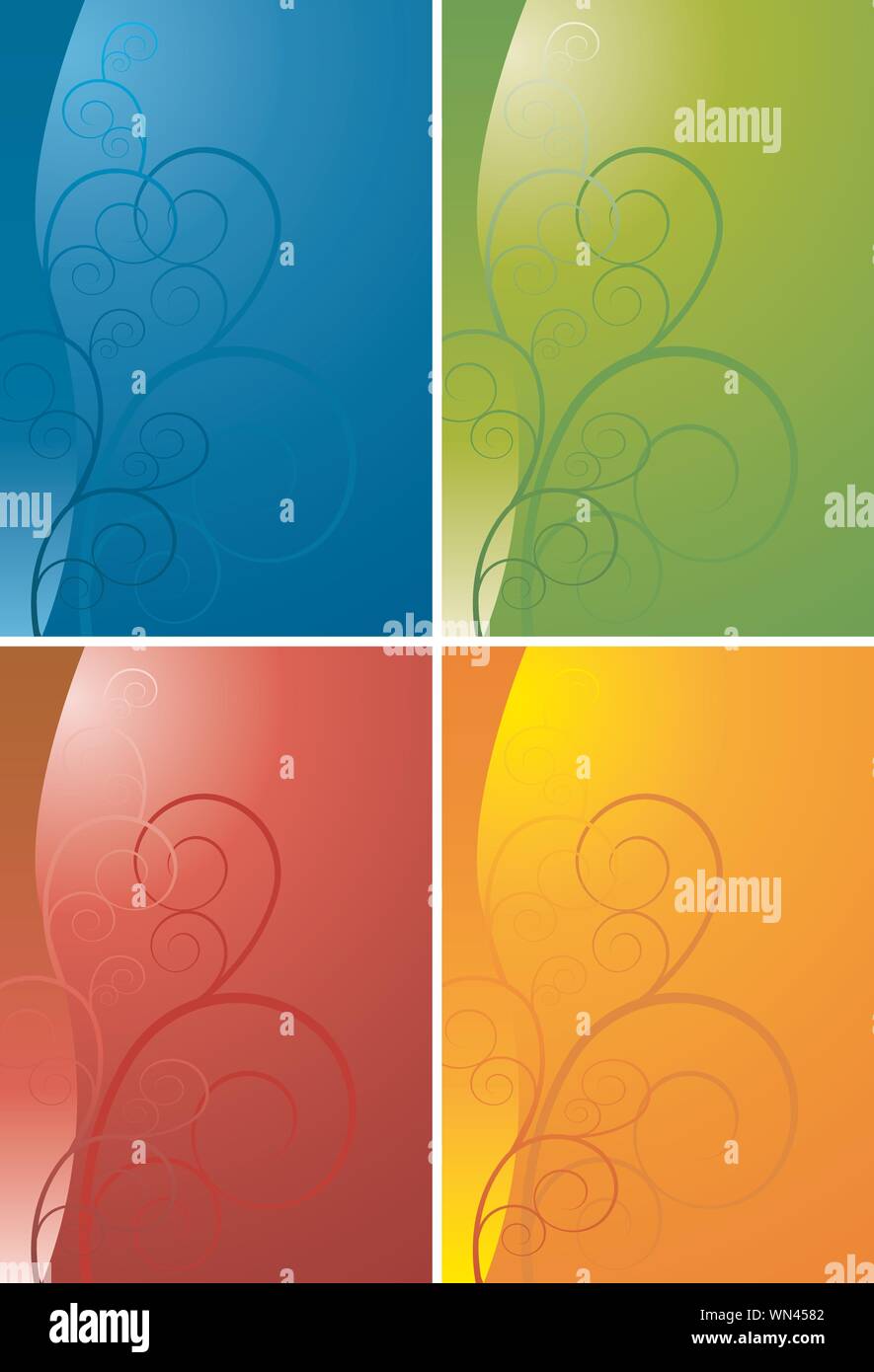 Scroll Shape Background Set Stock Vector Image & Art - Alamy