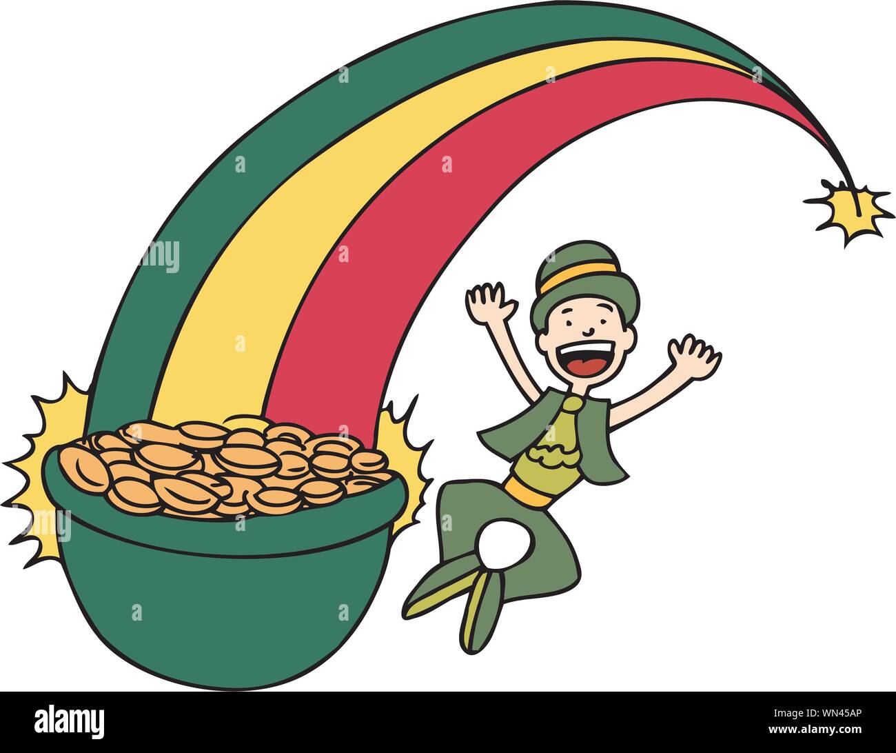 Pot of gold end of the rainbow Cut Out Stock Images & Pictures - Alamy
