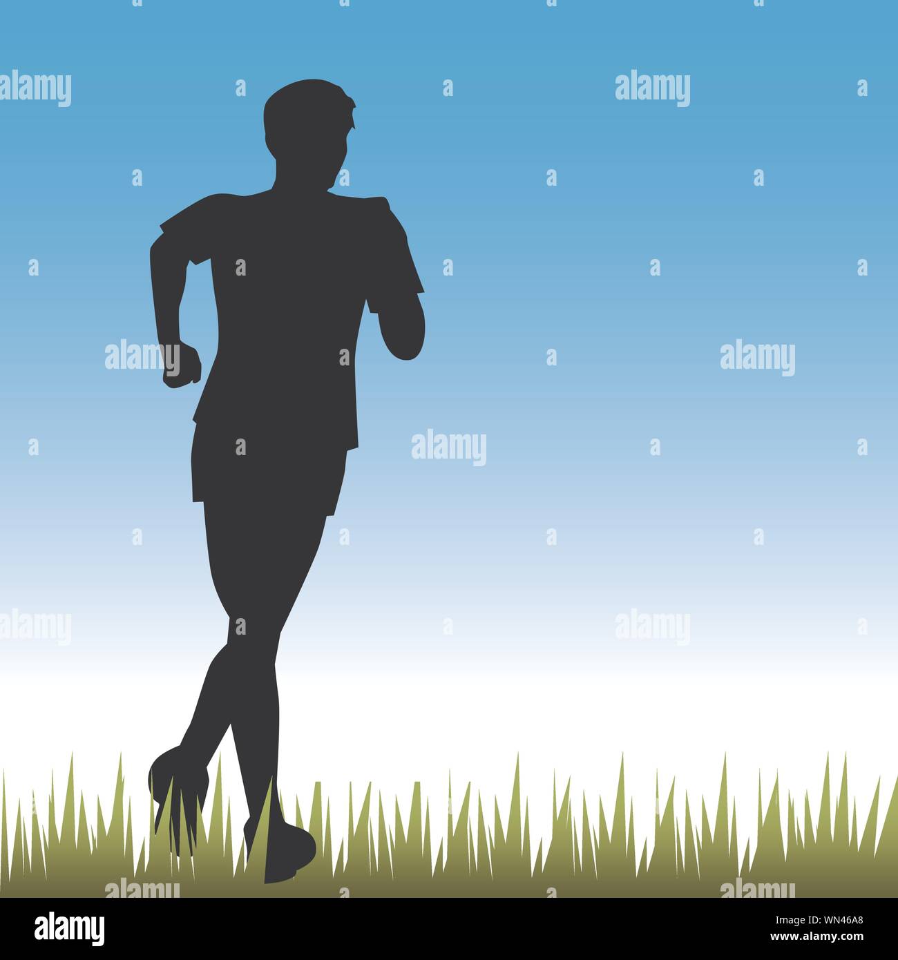 Young teenager in blue Stock Vector Images - Alamy