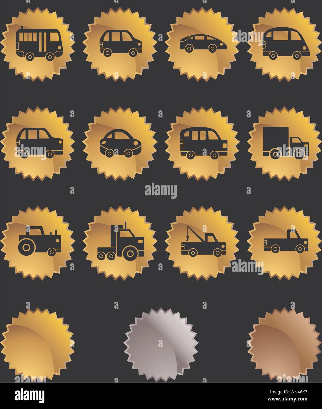 Auto Icon Set Stock Vector Image & Art - Alamy