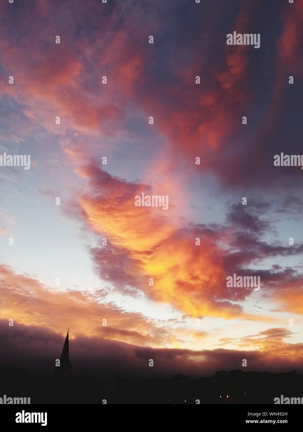 Spire Silhouette High Resolution Stock Photography and Images - Alamy