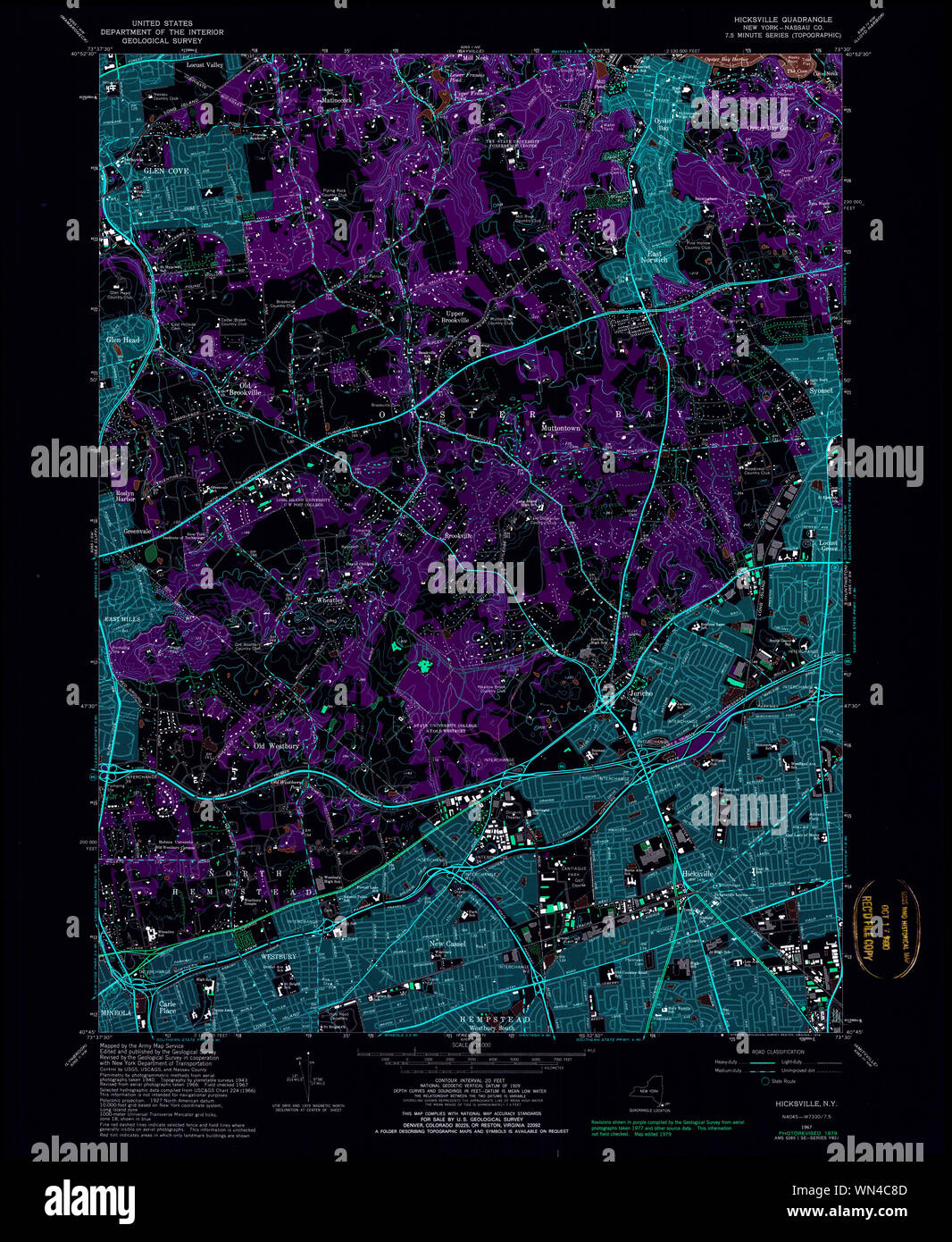 Map of hicksville hi-res stock photography and images - Alamy