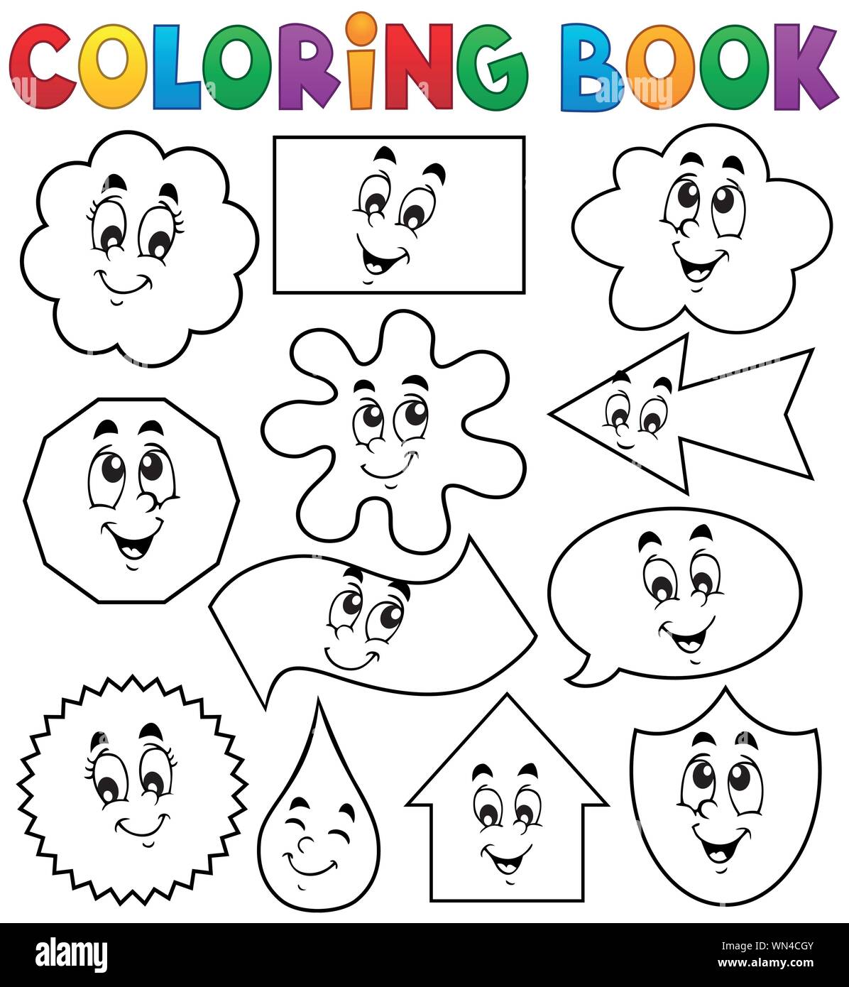 Coloring shapes Cut Out Stock Images & Pictures - Alamy
