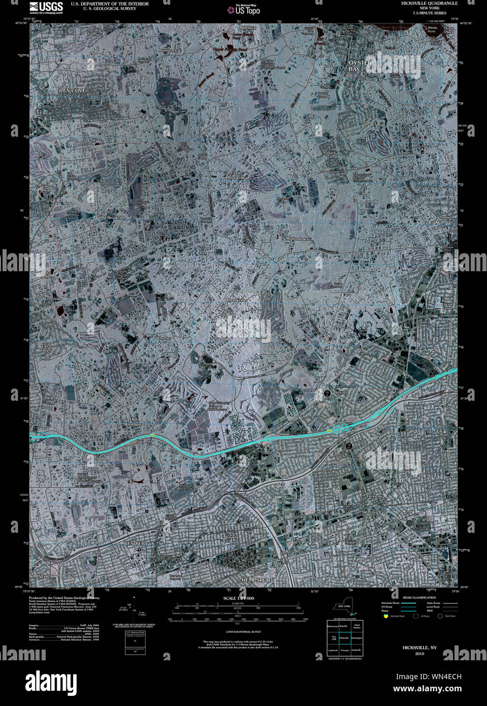 Map of hicksville hi-res stock photography and images - Alamy