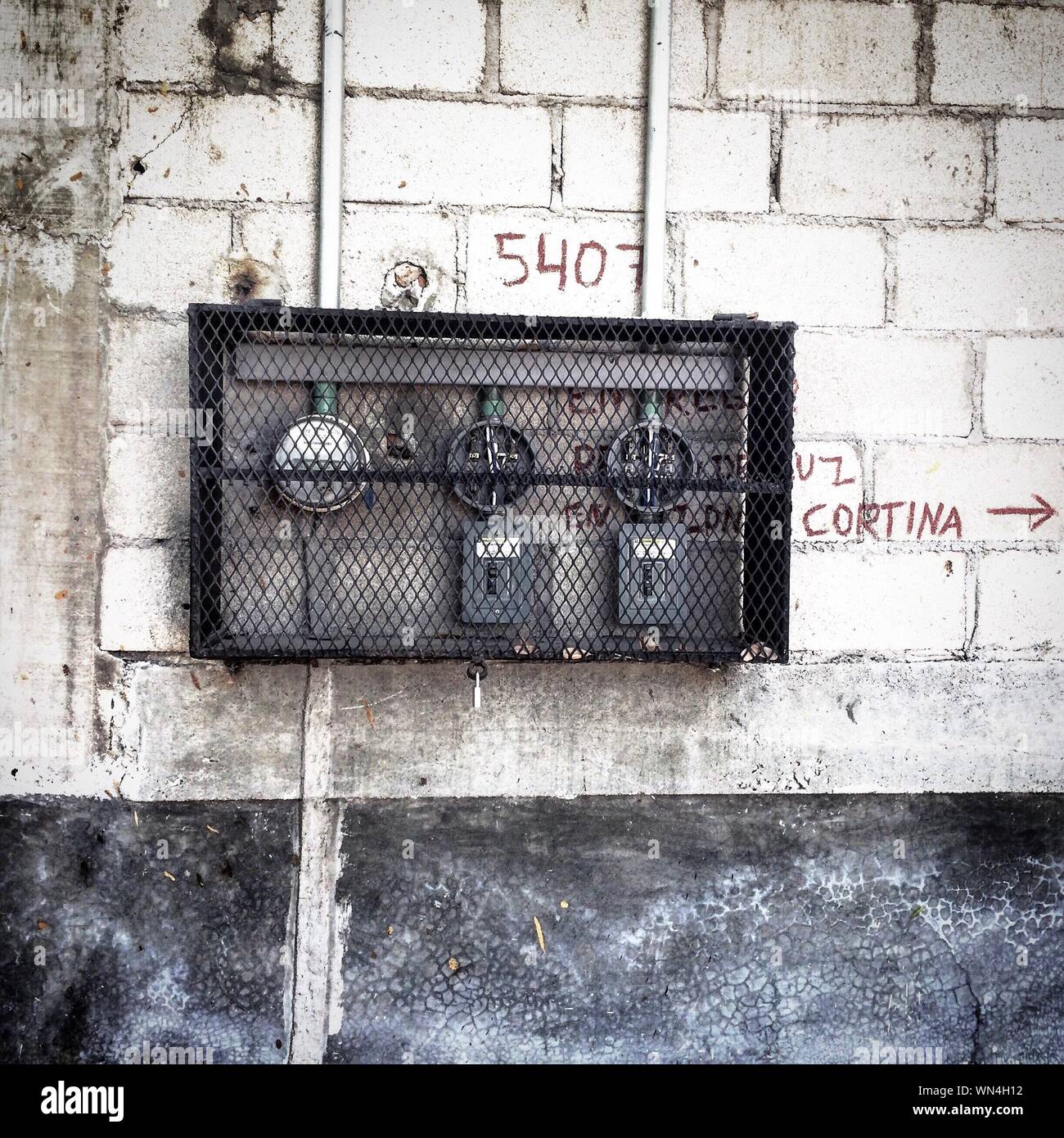 Wall with meters hi-res stock photography and images - Alamy