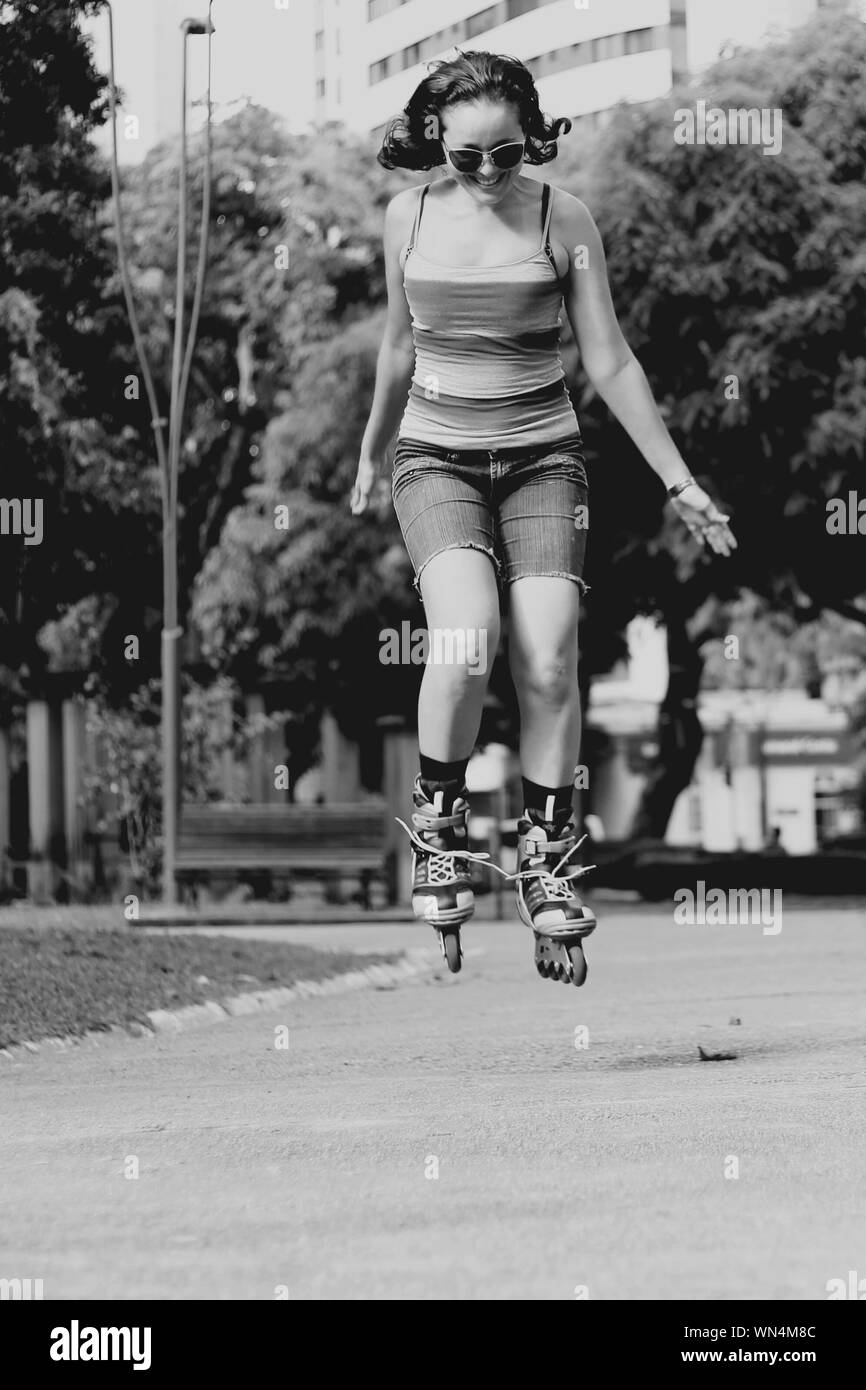 Roller skate jumping hi-res stock photography and images - Alamy