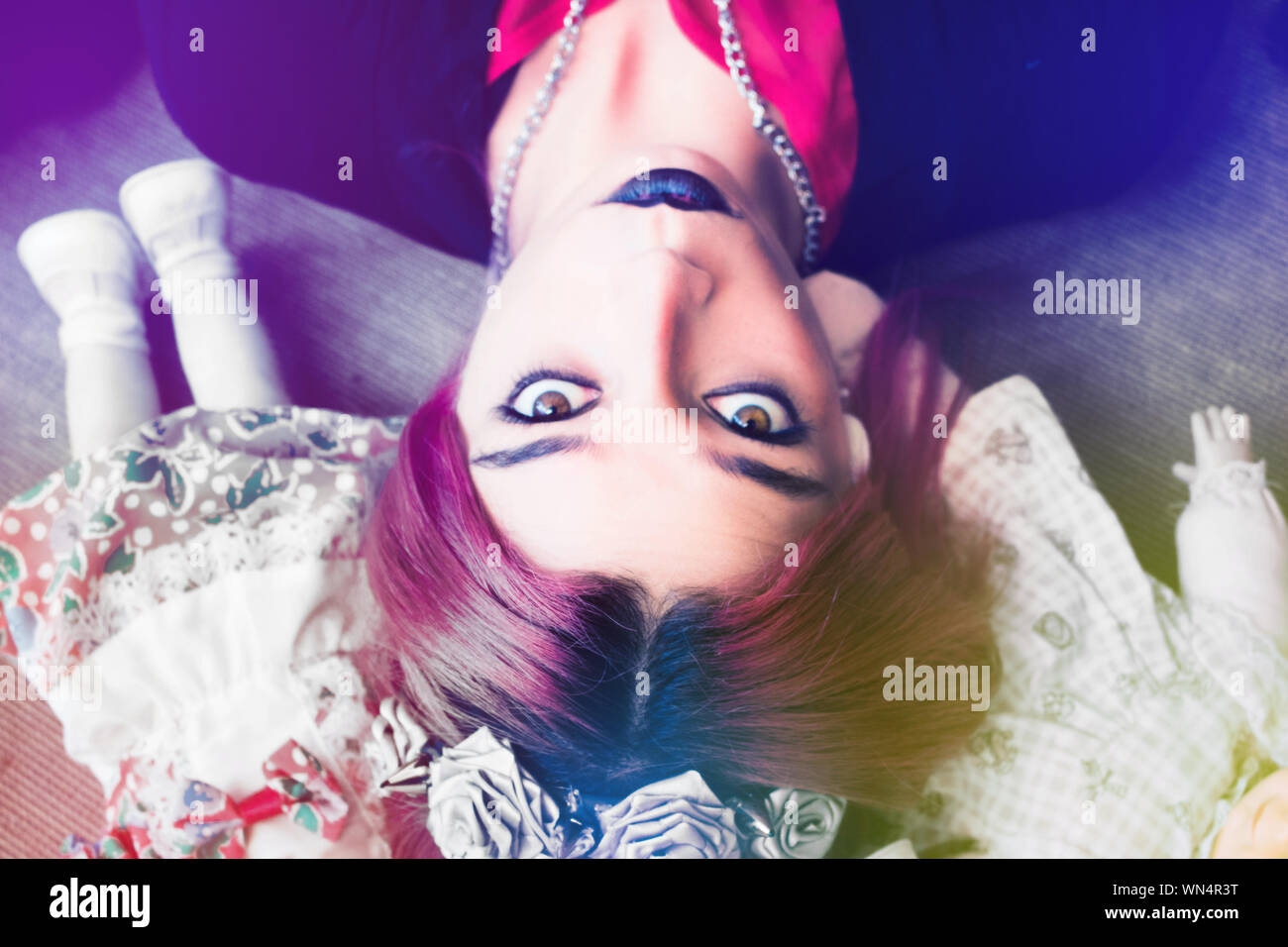 Woman lying floor gothic hi-res stock photography and images - Alamy
