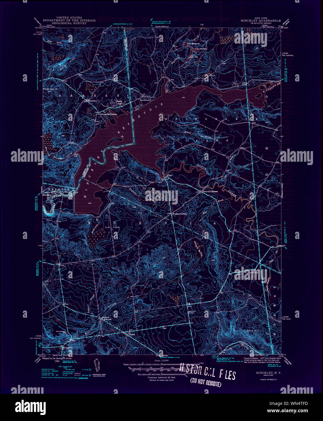 New York NY Hinckley 129859 1947 31680 Inverted Restoration Stock Photo ...