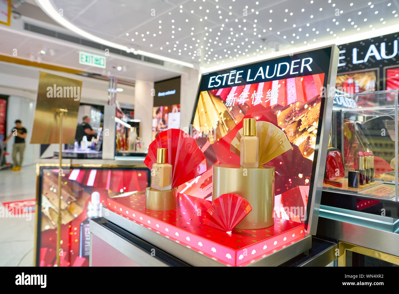 HONG KONG, CHINA - CIRCA FEBRUARY, 2019: Estee Lauder cosmetics on ...