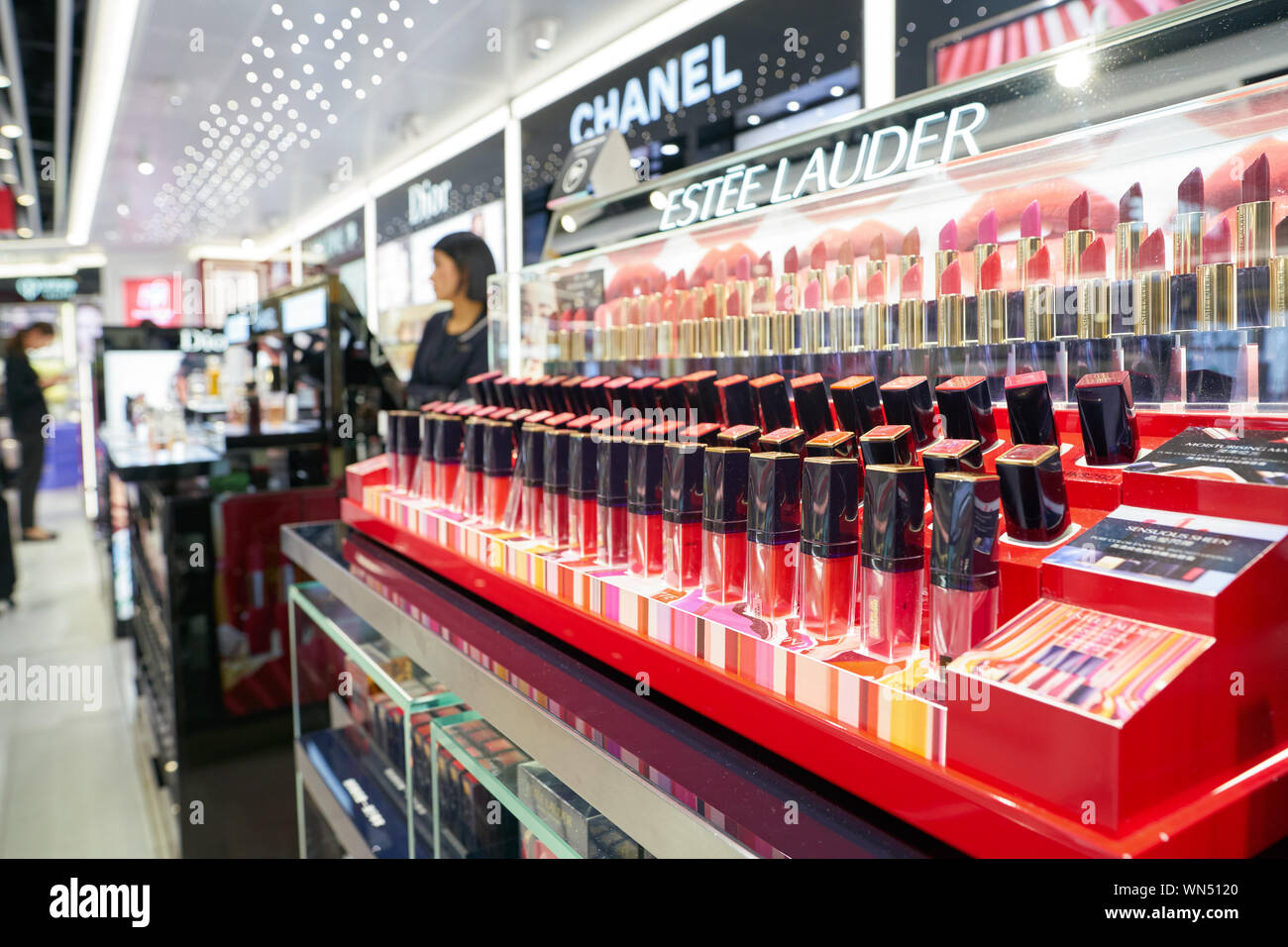 HONG KONG, CHINA - CIRCA FEBRUARY, 2019: Estee Lauder cosmetics on ...