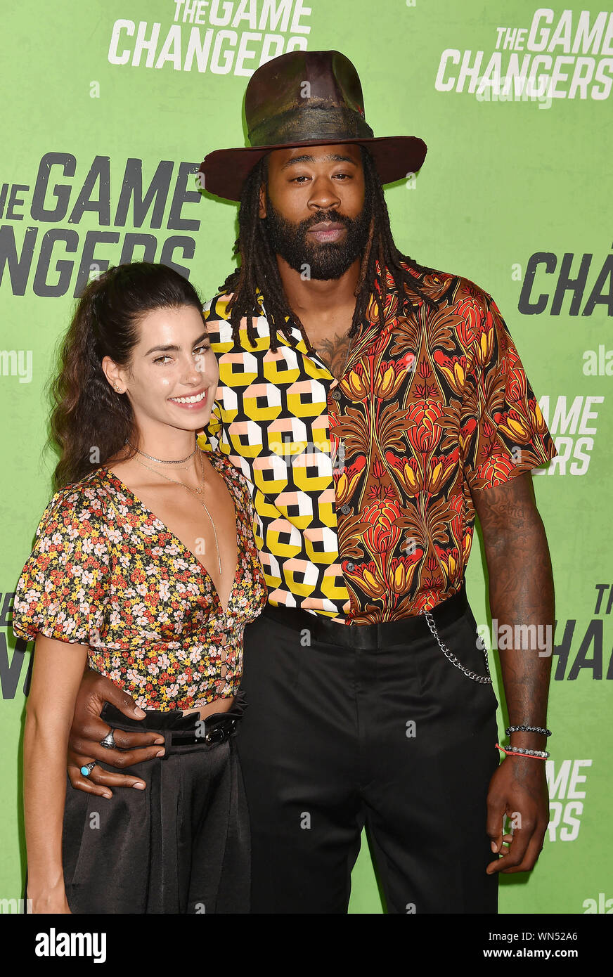 HOLLYWOOD, CA - SEPTEMBER 04: Bethany Gerber (L) and DeAndre Jordan ...