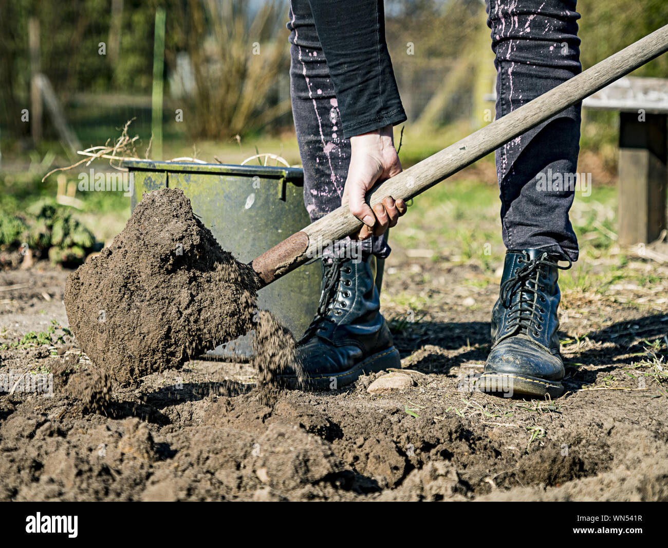 Man digging hi-res stock photography and images - Alamy