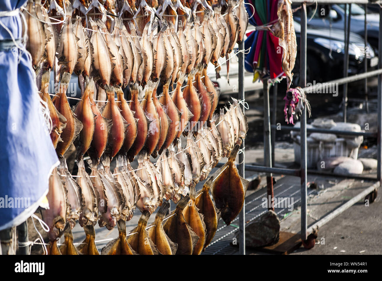 Fish drying outdoors hi-res stock photography and images - Alamy