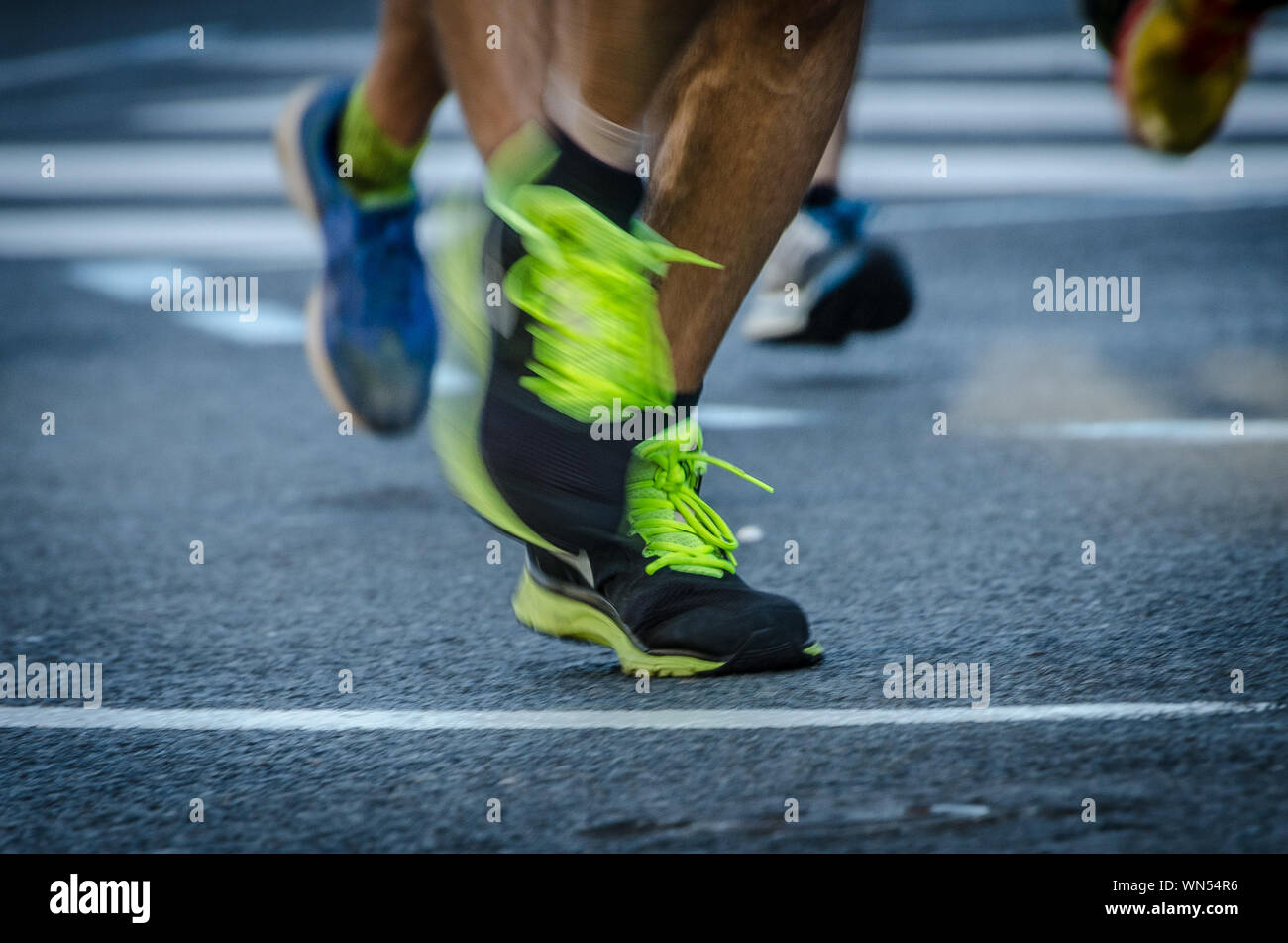 Marathon runner feet hi-res stock photography and images - Alamy