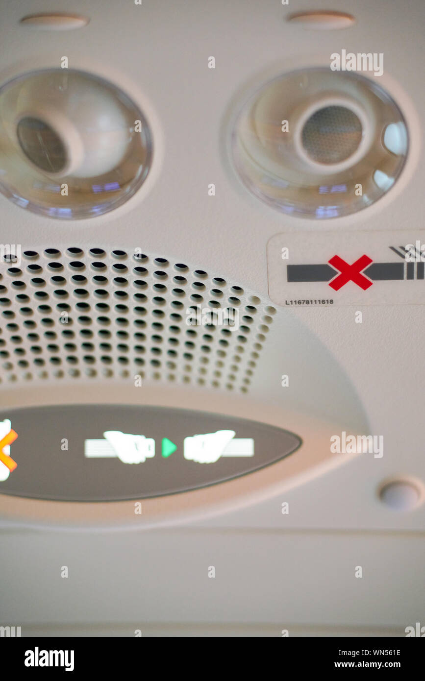 HONG KONG, CHINA - CIRCA FEBRUARY, 2019: individual reading light in ...