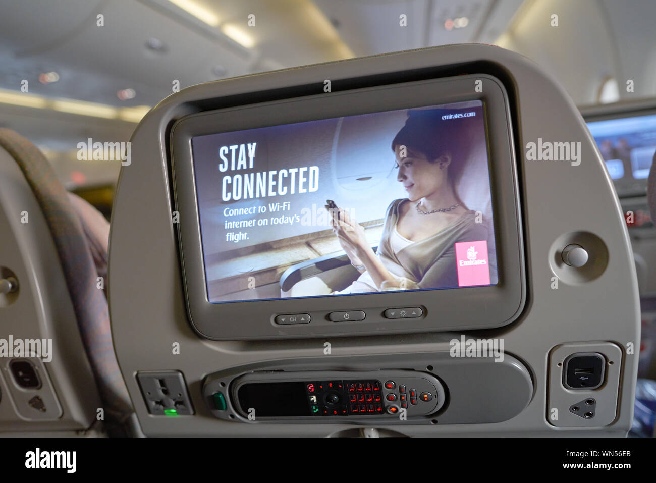 HONG KONG, CHINA - CIRCA FEBRUARY, 2019: Emirates ICE (Information ...