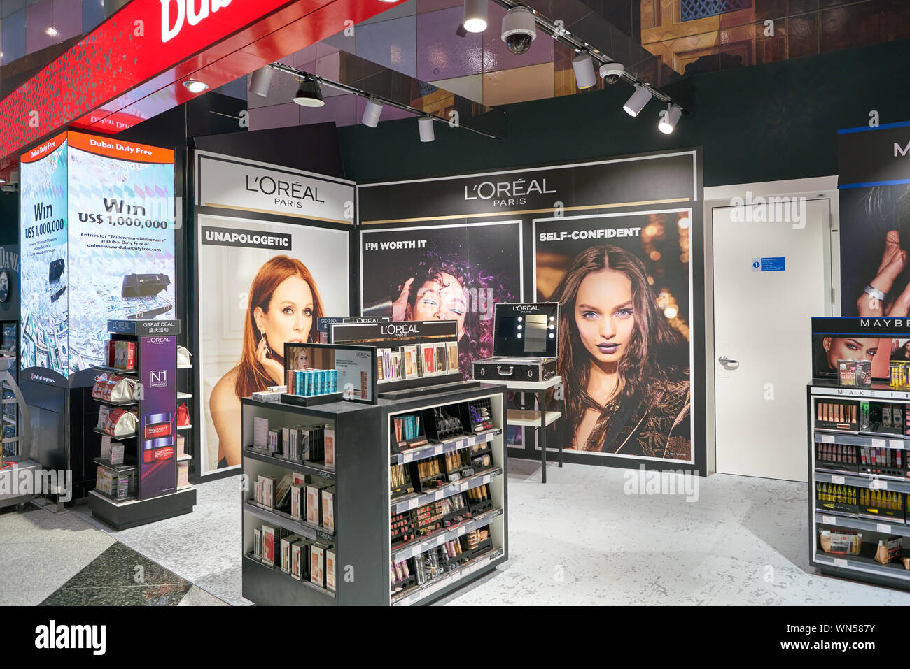 DUBAI, UAE - CIRCA JANUARY, 2019: cosmetics on display at Dubai ...